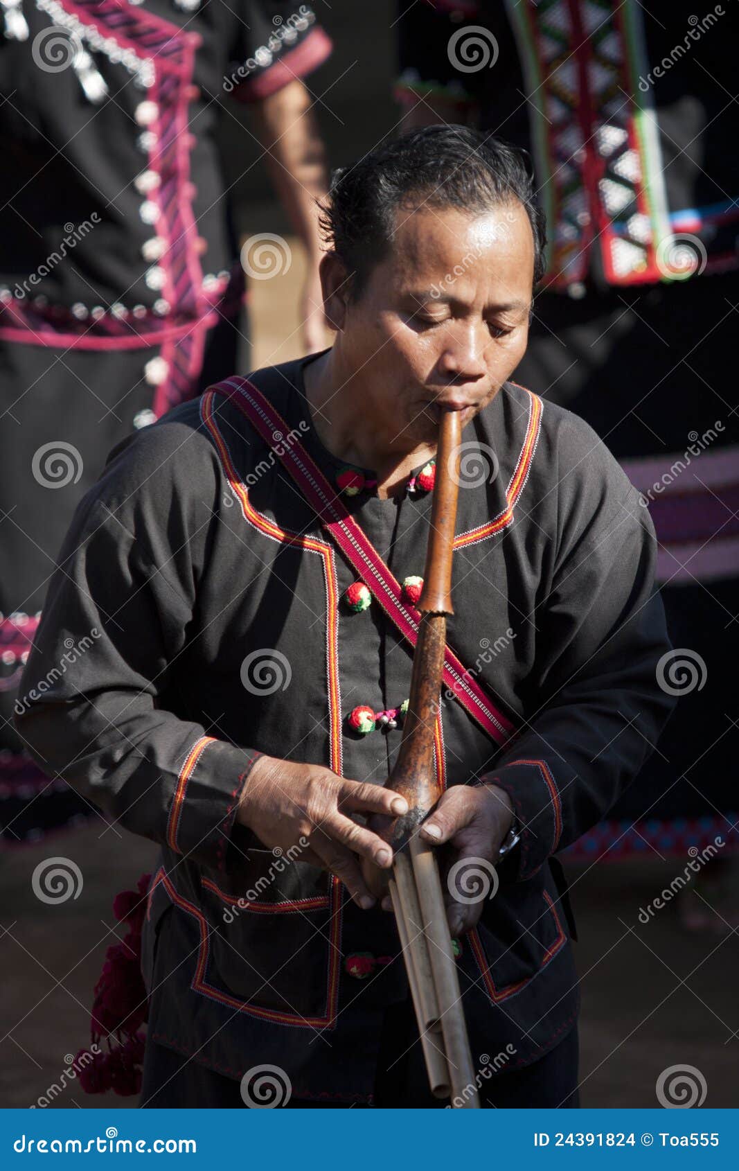 Lahu Play Traditional Musical Instrument Editorial Stock Image - Image ...