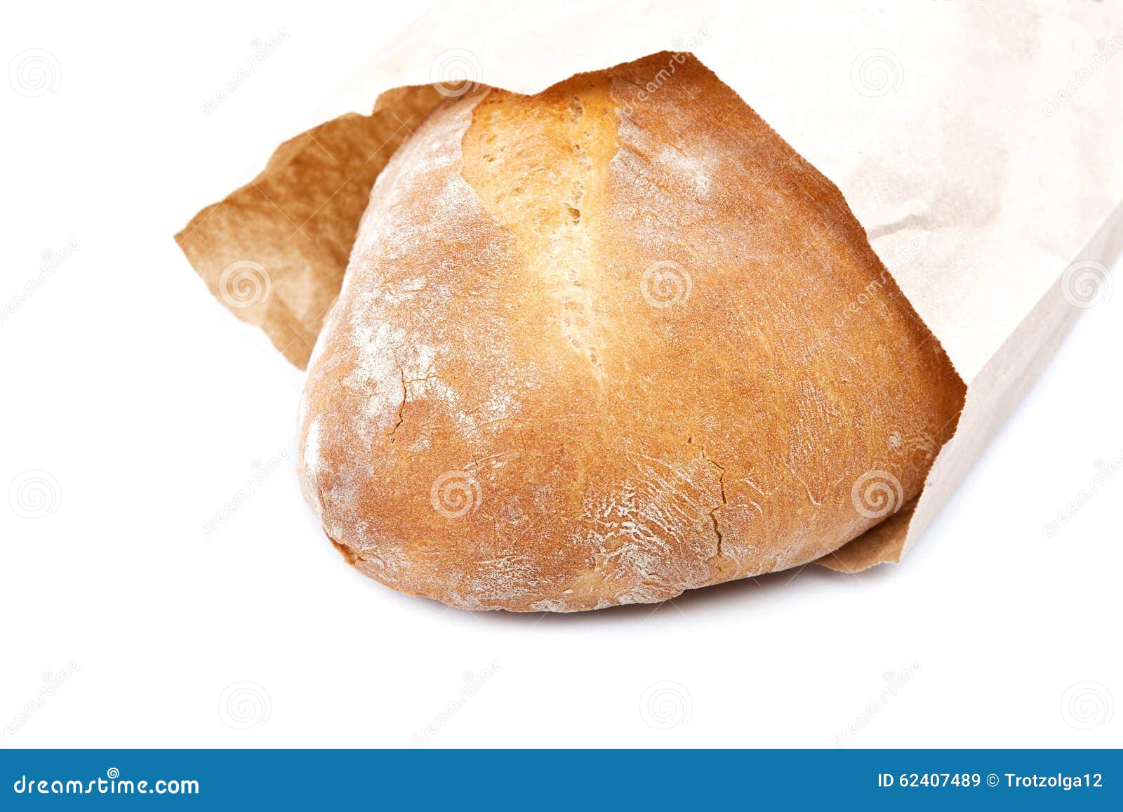 Laib Des Brotes Auf Weißem Hintergrund Stockbild - Bild von bäckerei ...