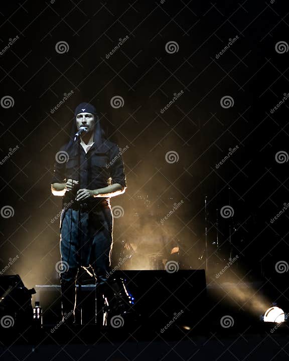 LAIBACH - rock singer editorial photo. Image of microphone - 12895551