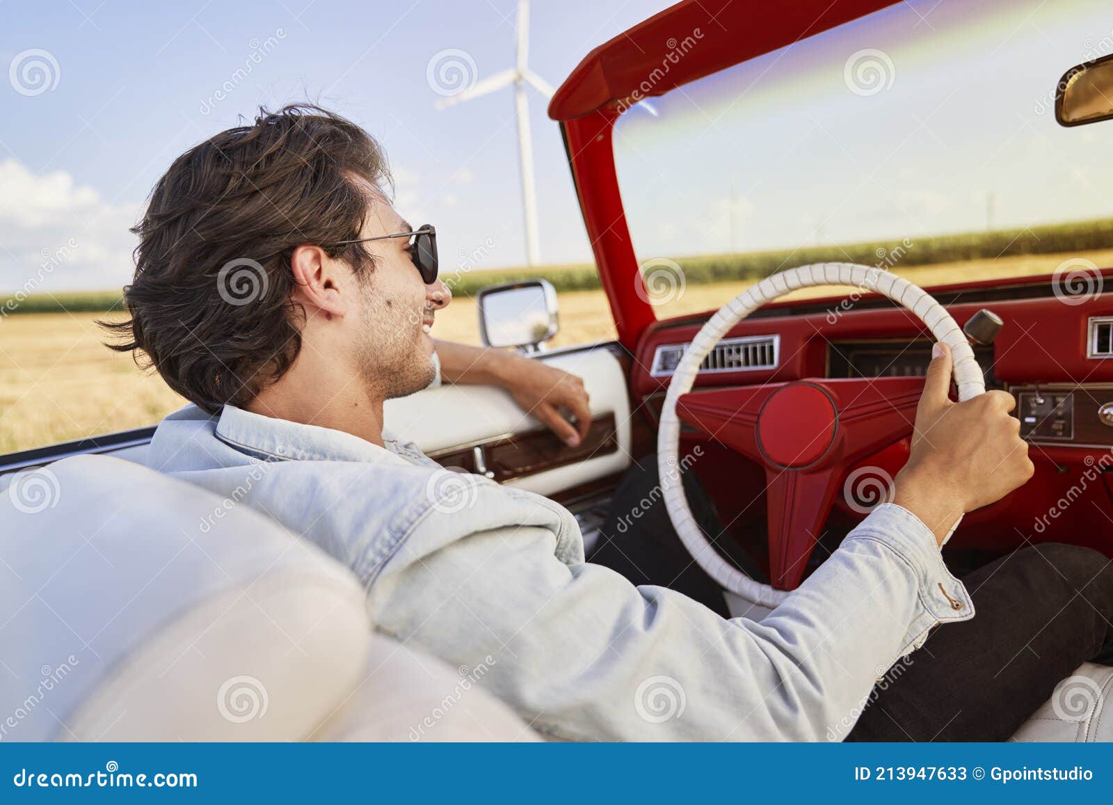 Laid Back Man Driving a Stylish Car Stock Image - Image of driving ...