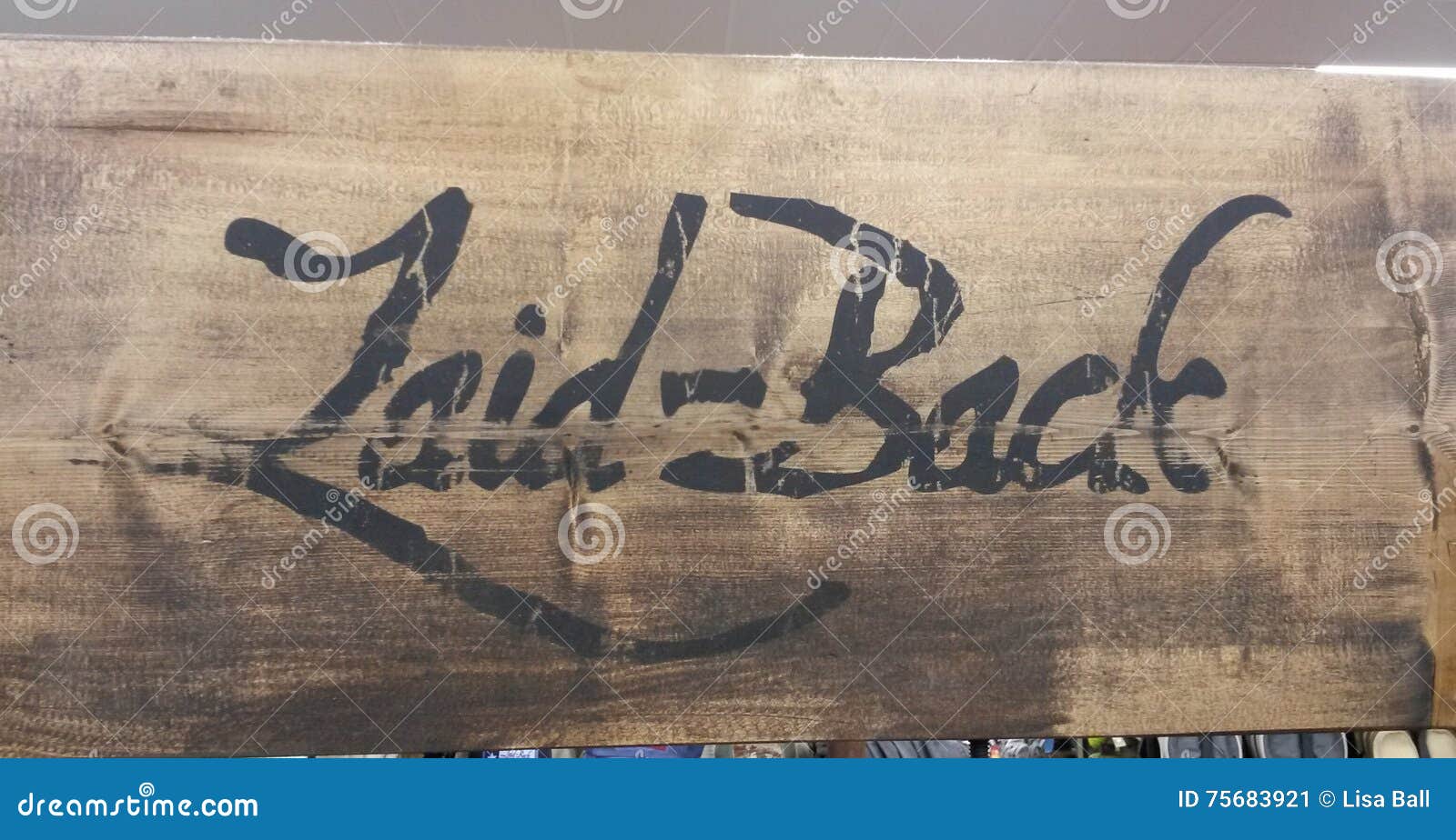 Laid back sign stock image. Image of decoration, decor - 75683921