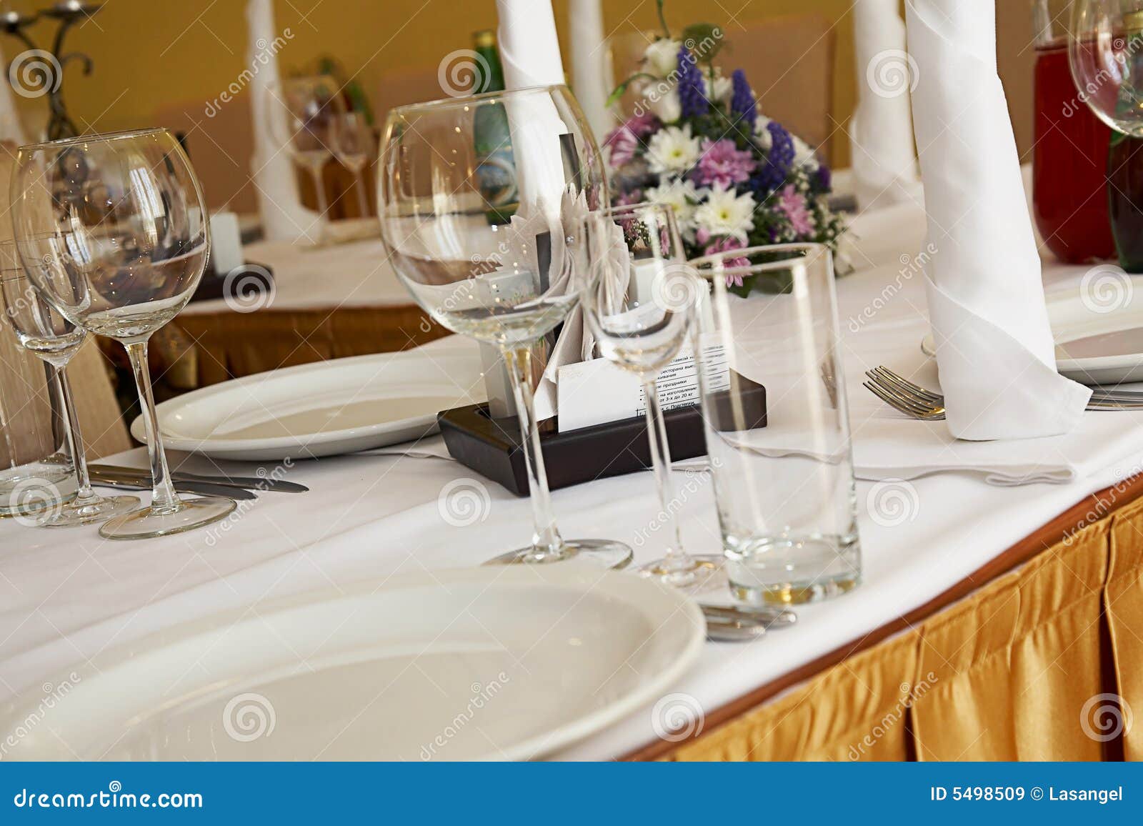 Laid out table stock image. Image of food, restaurant - 5498509