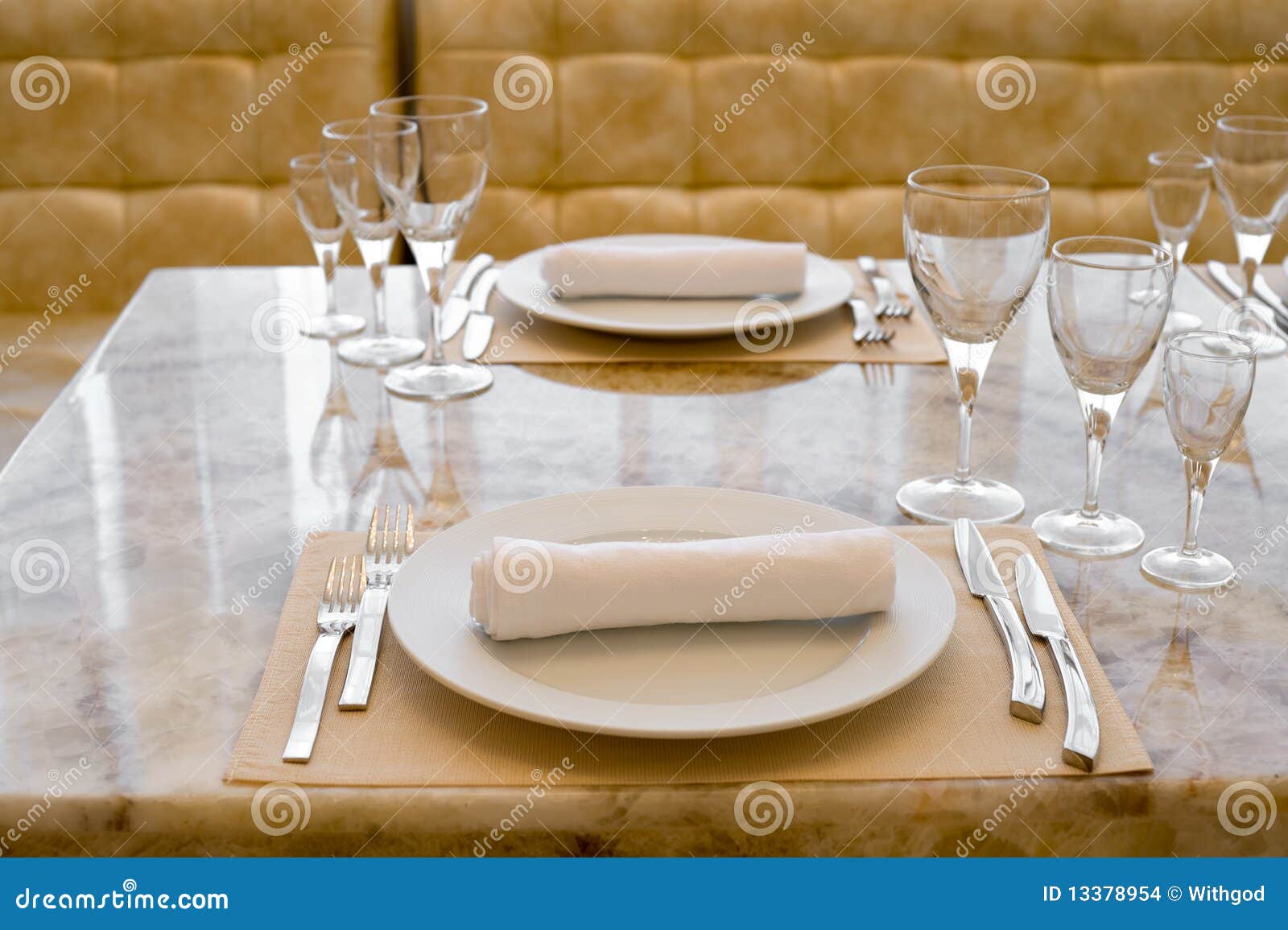 Laid restaurant table stock photo. Image of setting, fine - 13378954