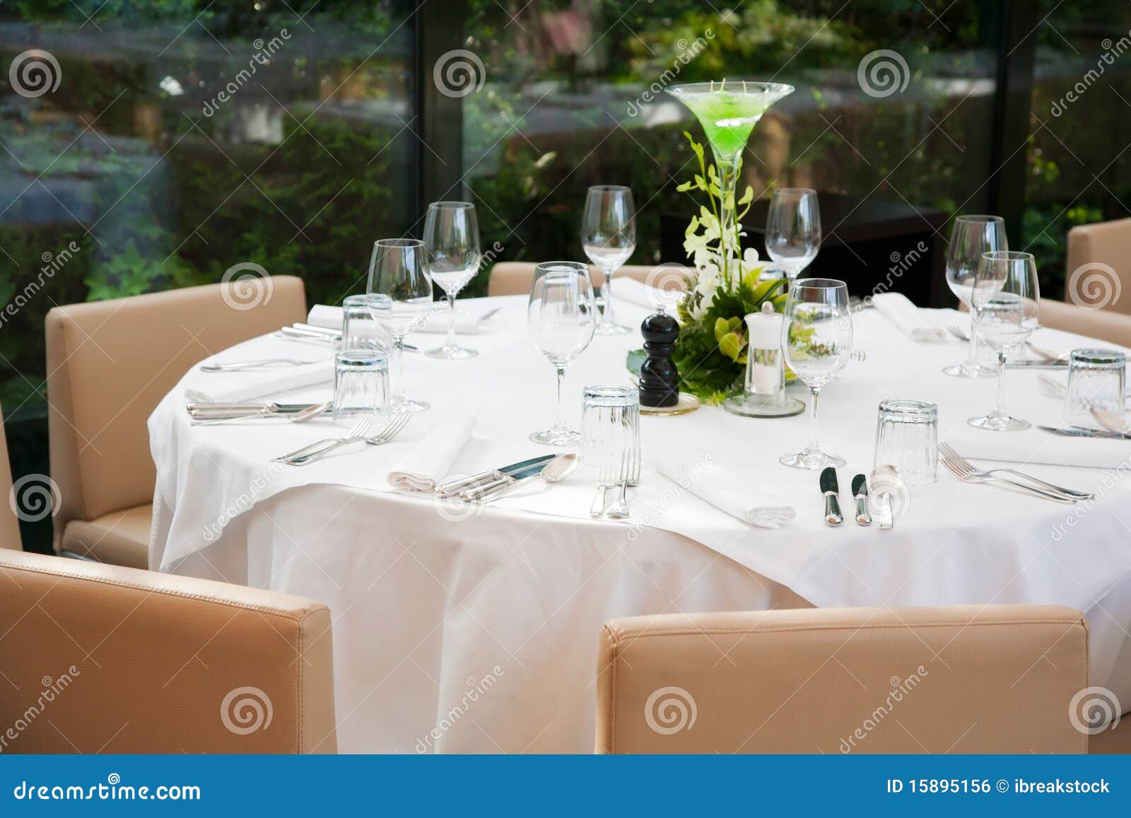 Laid table at reception stock photo. Image of restaurant - 15895156