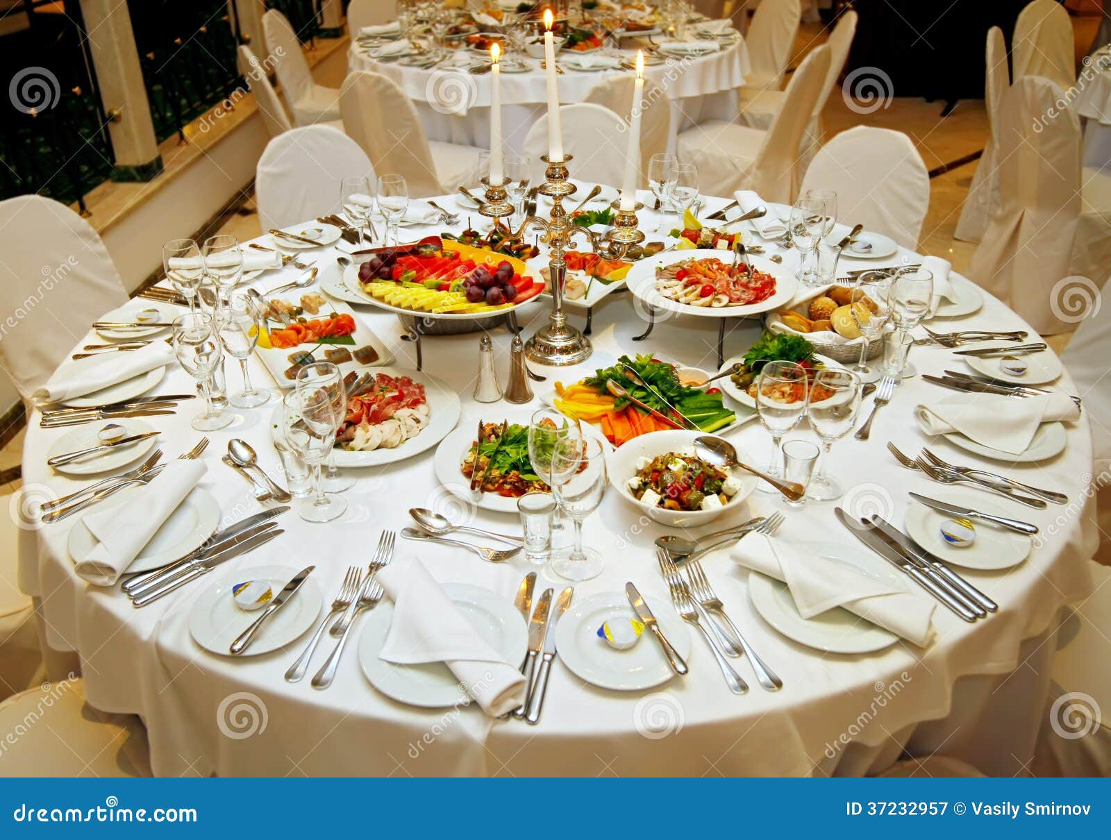 Laid table stock image. Image of dinner, table, white - 37232957