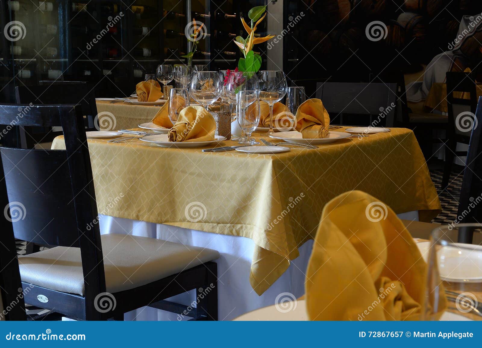 Laid Tables in a Restaurant Stock Image - Image of establishment ...
