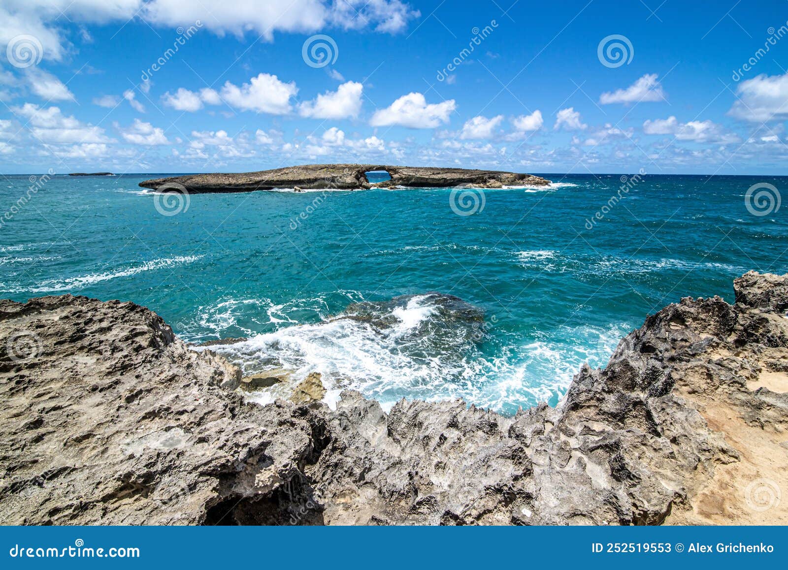 Laie Arch and Beach Scenes at Laie Point Oahu Hawaii Stock Image ...