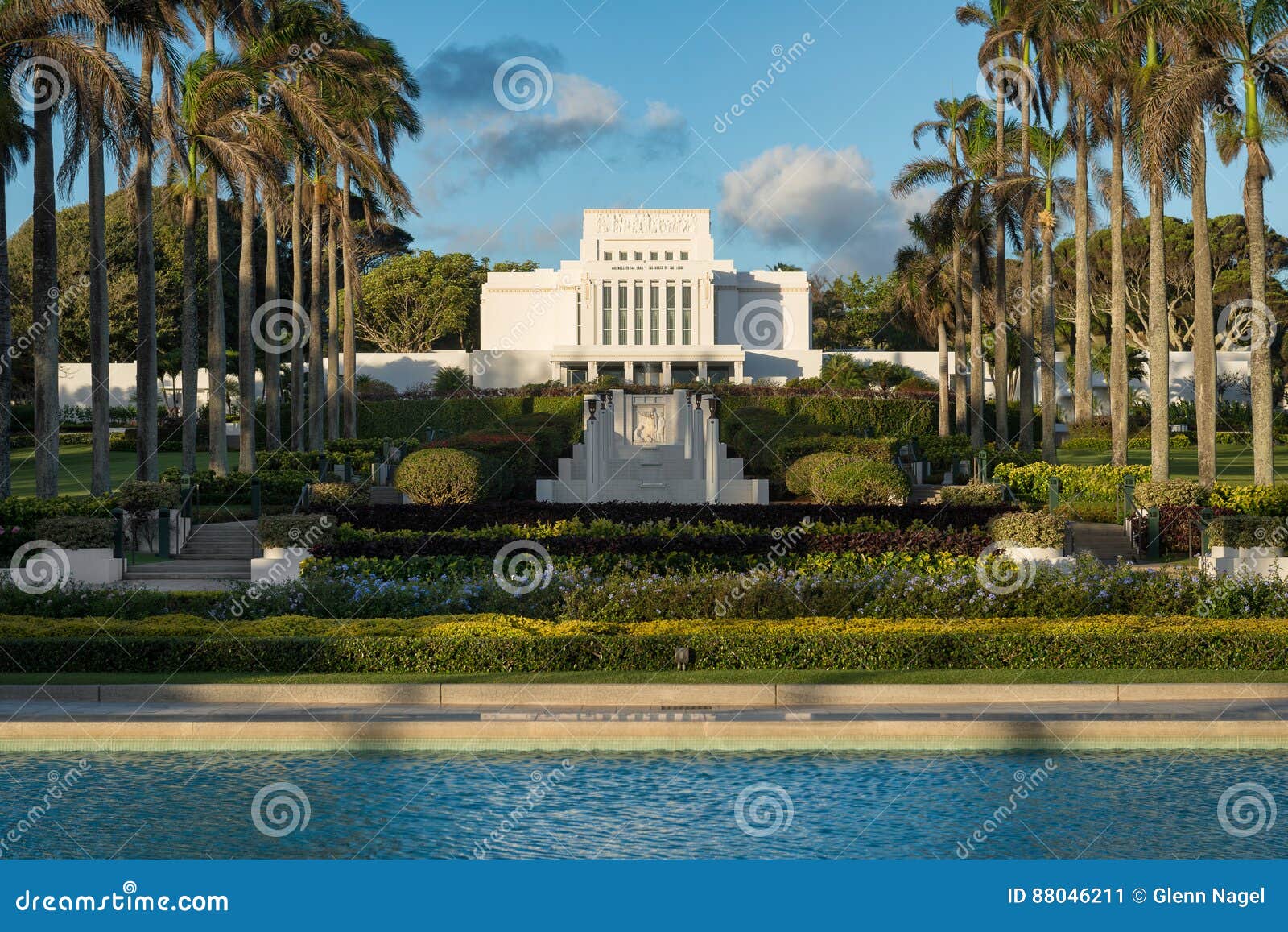 Laie Hawaii Temple stock image. Image of historic, front - 88046211