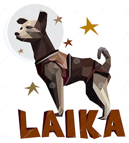 Laika Dog stock illustration. Illustration of hero, brown - 44572046