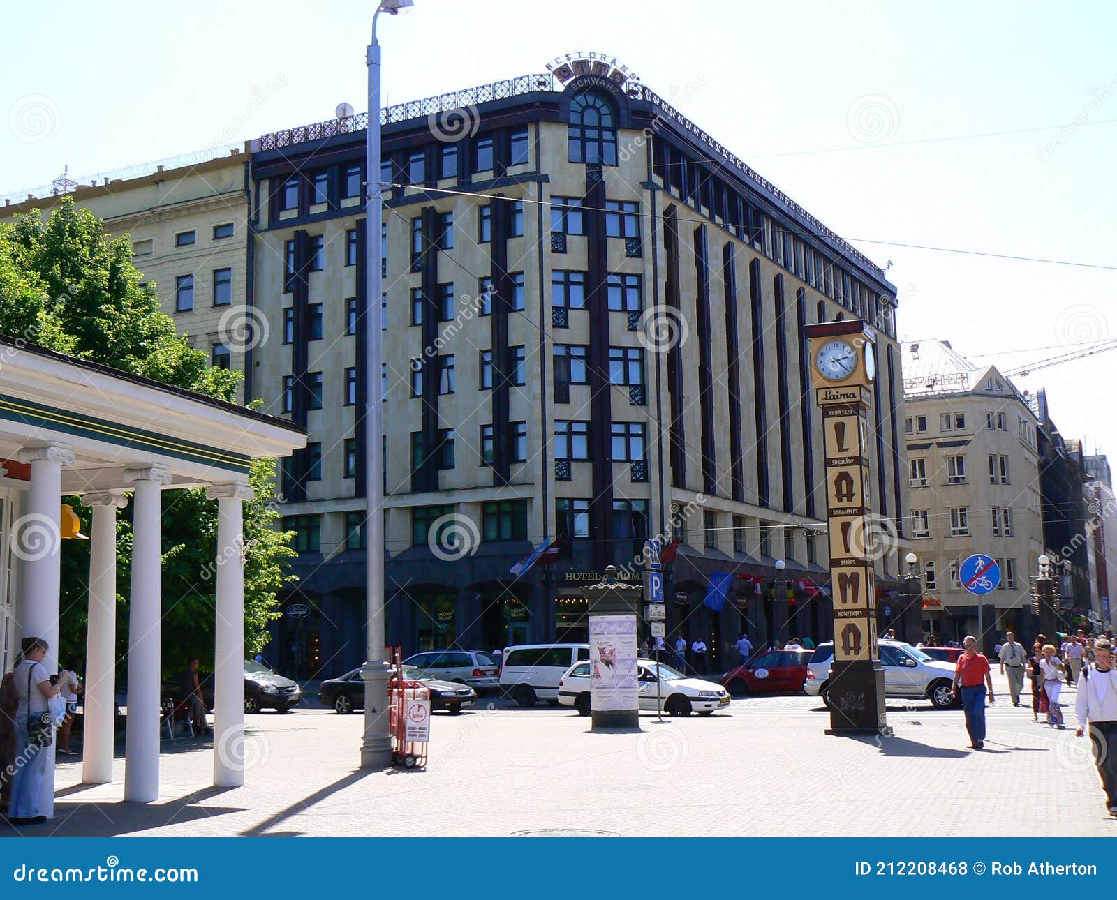 The Laima Clock is Central Riga Editorial Stock Photo - Image of ...