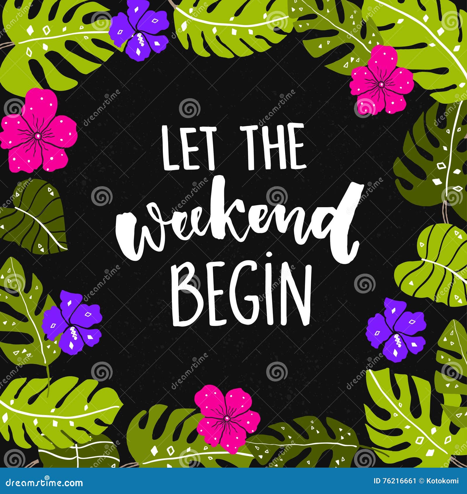 Laissez Le Week-end Commencer Illustration de Vecteur - Illustration du ...