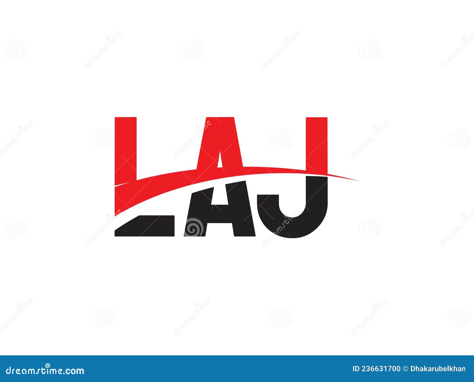 LAJ Letter Initial Logo Design Vector Illustration | CartoonDealer.com ...