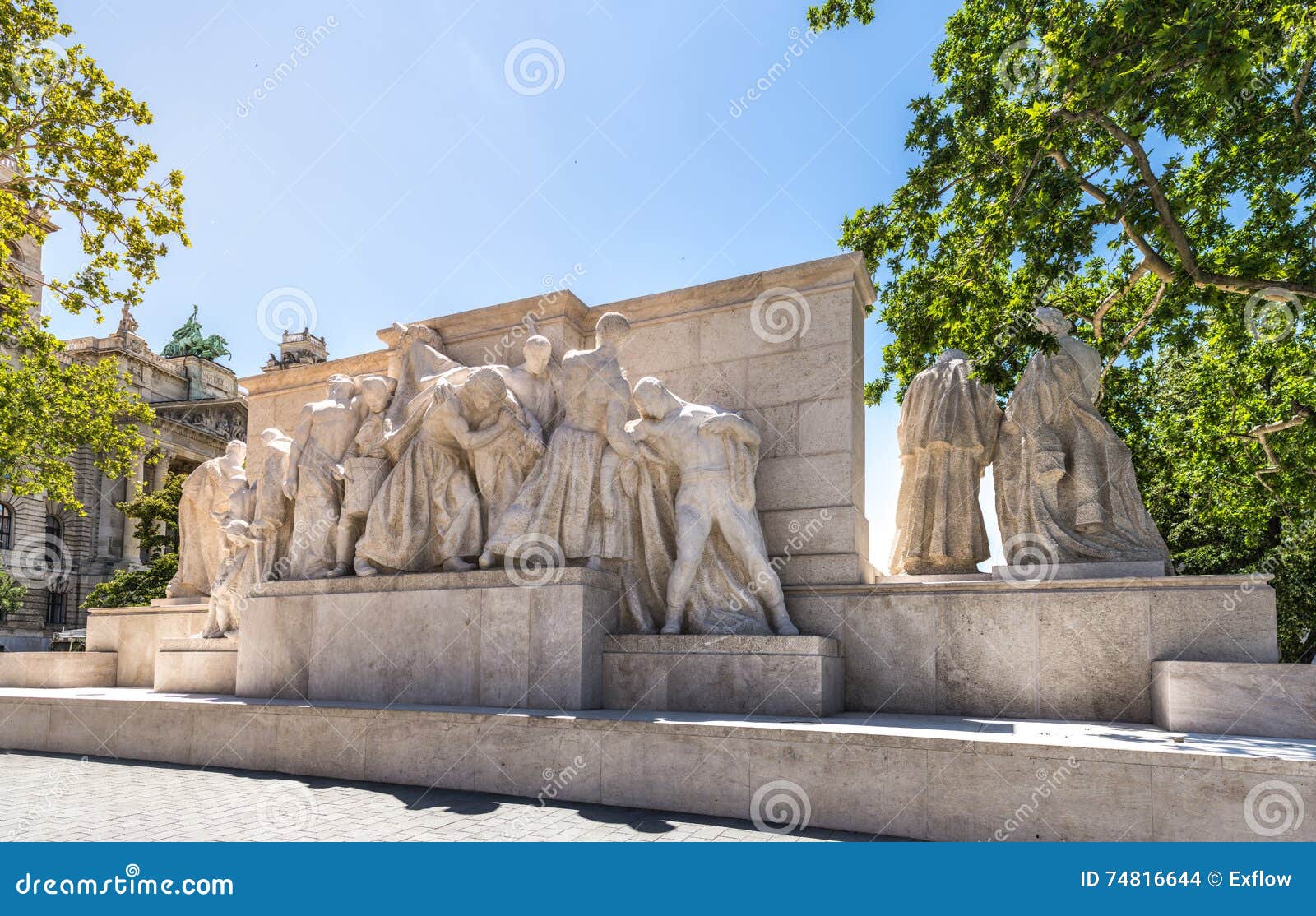 Lajos Kossuth Memorial Rear View Stock Photo - Image of culture ...