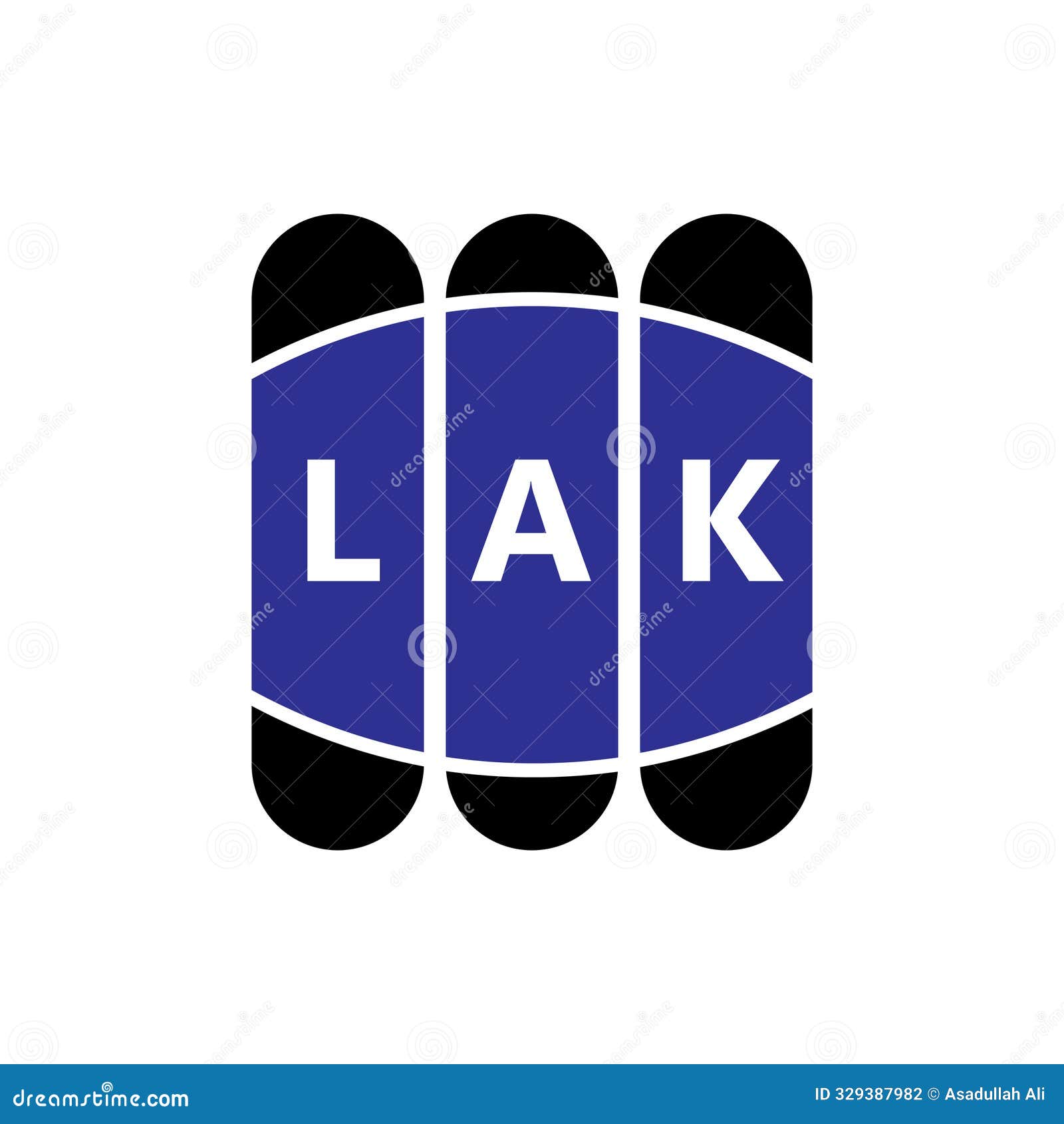 LAK Letter Logo Design on White Background. Creative Modern LAK Letter ...