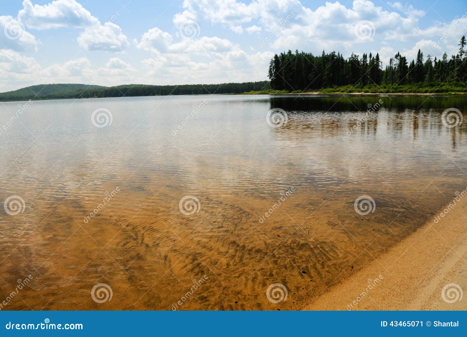 Lake in Abitibi, QuÃ©bec, Canada Stock Image - Image of serenity ...
