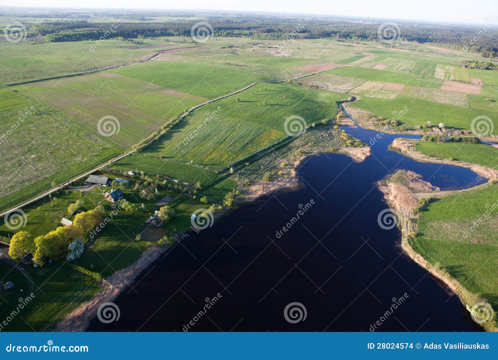 Lake from above stock photo. Image of field, aerial, environment - 28024574