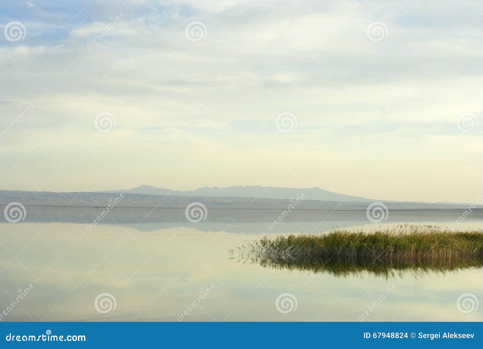 Lake Aidarkul at sunset. stock photo. Image of summer - 67948824