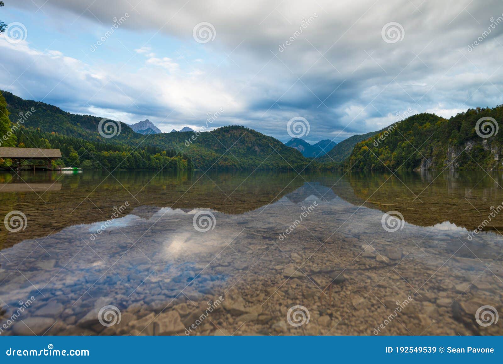 Lake Alpsee in the Bavarian Alps Stock Image - Image of outdoors ...