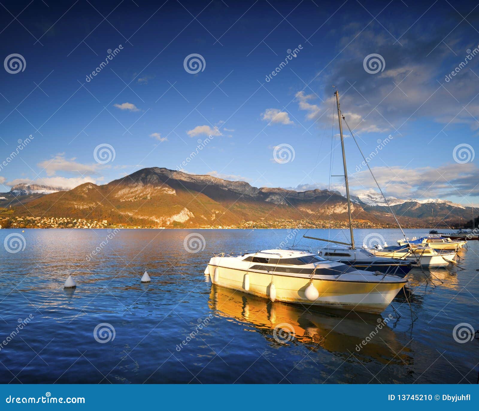 Lake Annecy stock photo. Image of exterior, mountains - 13745210