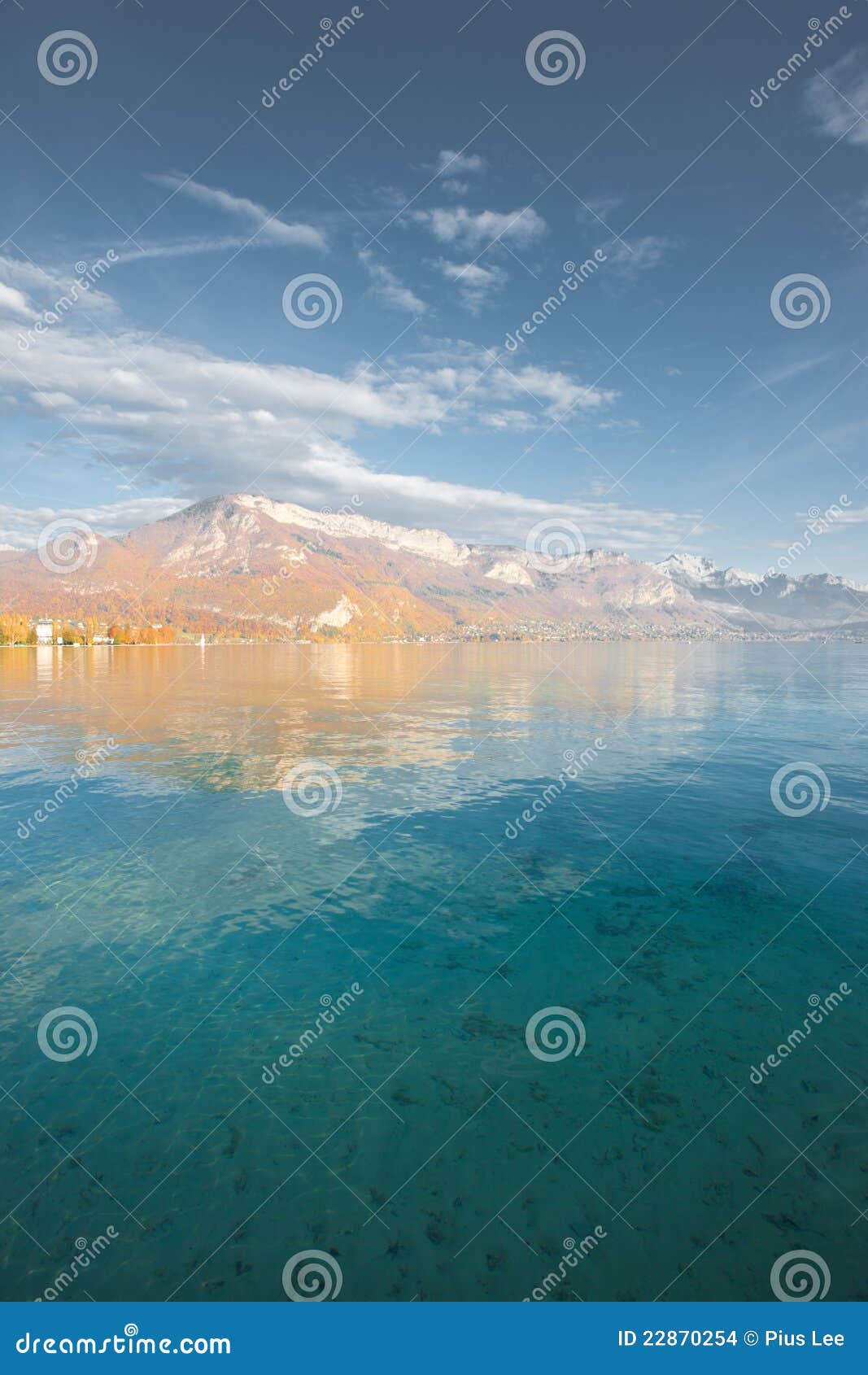 Lake Annecy Alps Fall Colors V Stock Photo - Image of savoie, empty ...