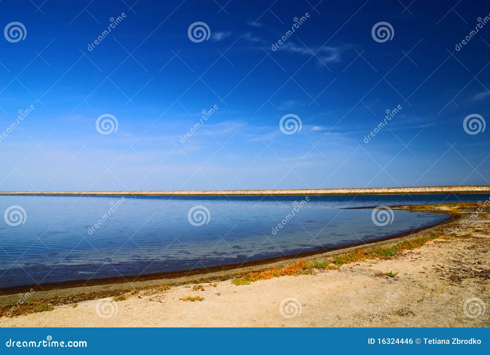 Lake in Arabat Spit stock photo. Image of simplicity - 16324446