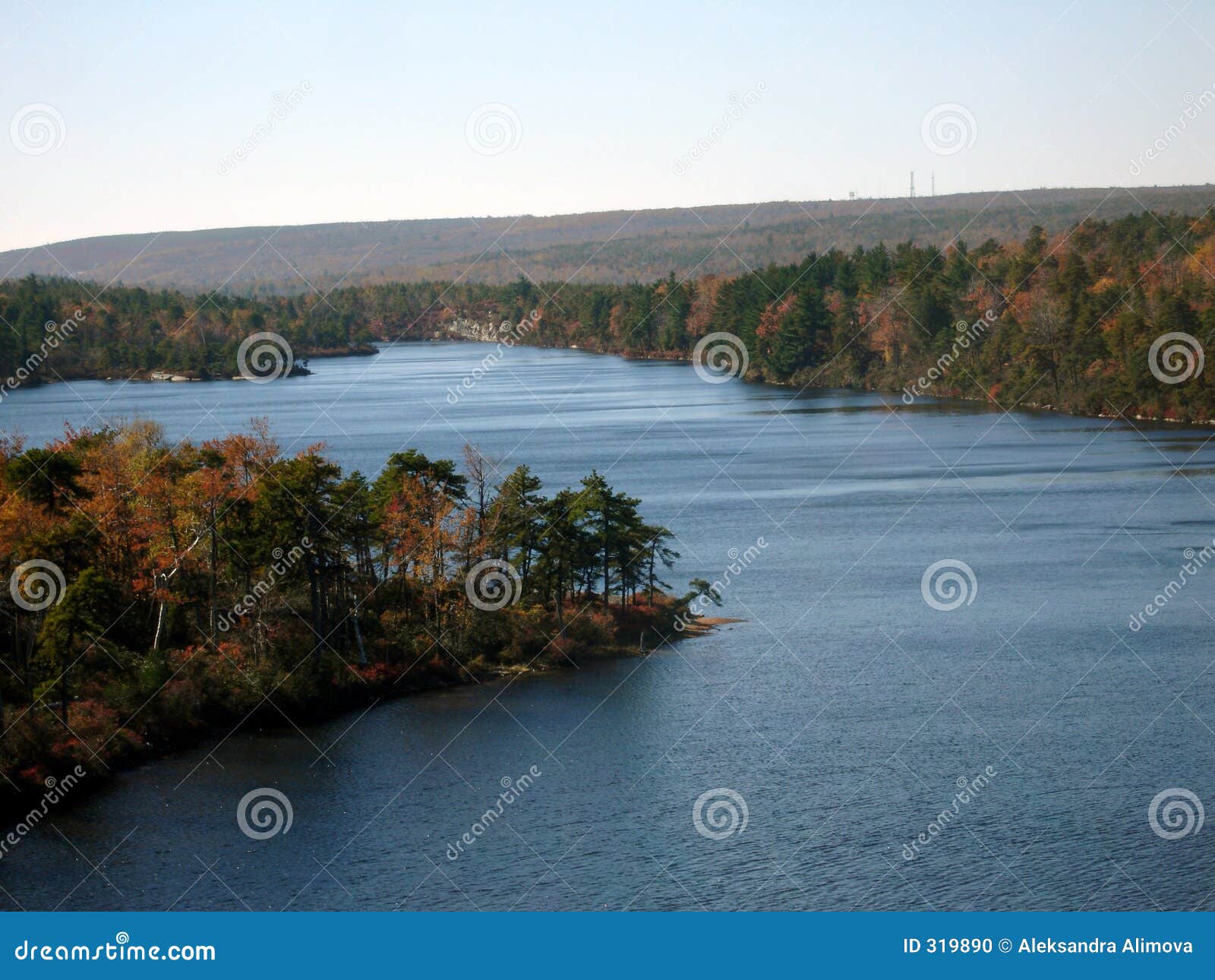 Lake Awosting stock photo. Image of leaves, fall, hiking - 319890