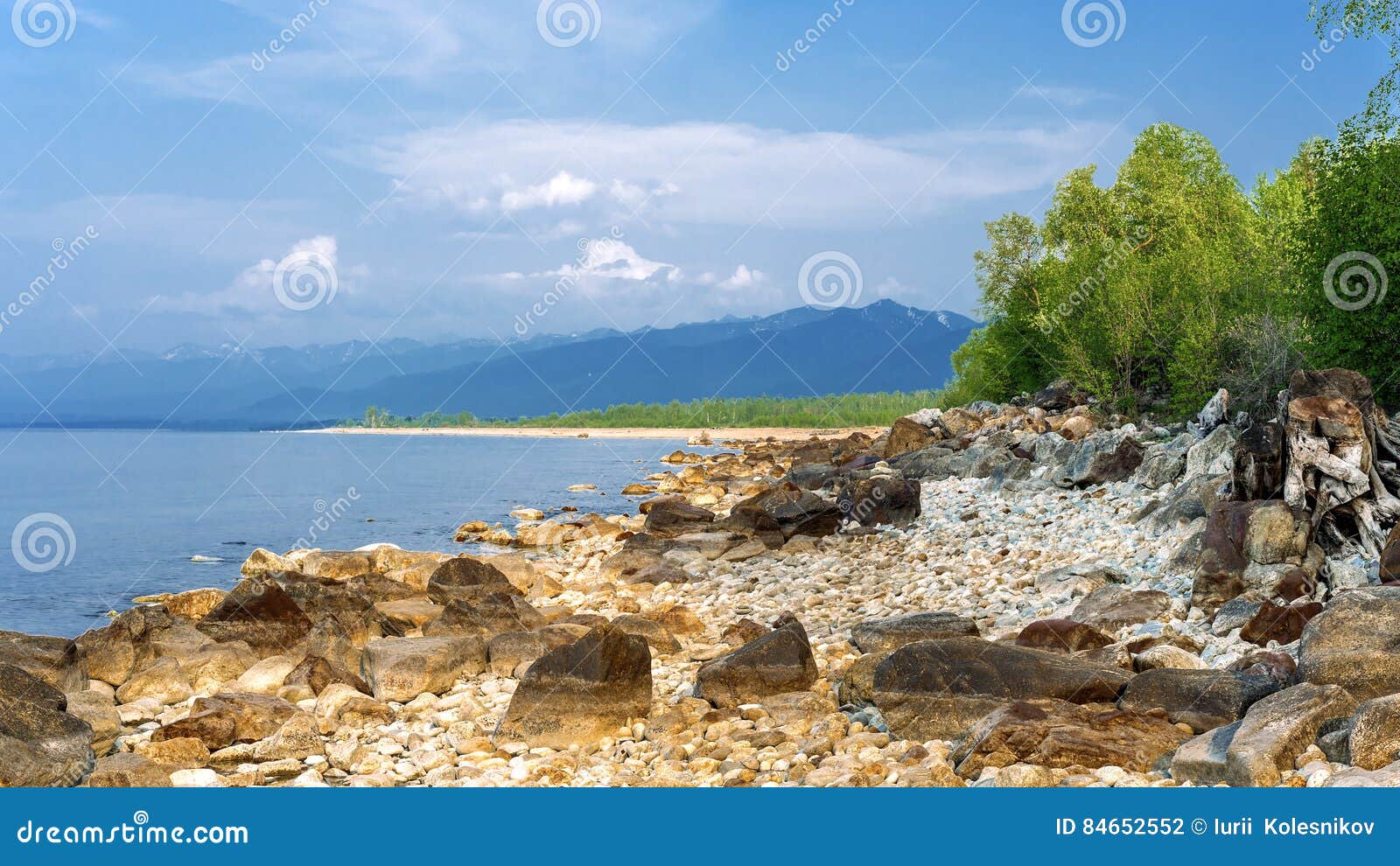 Lake Baikal Shore and Mountains of Khamar-Daban Stock Photo - Image of ...