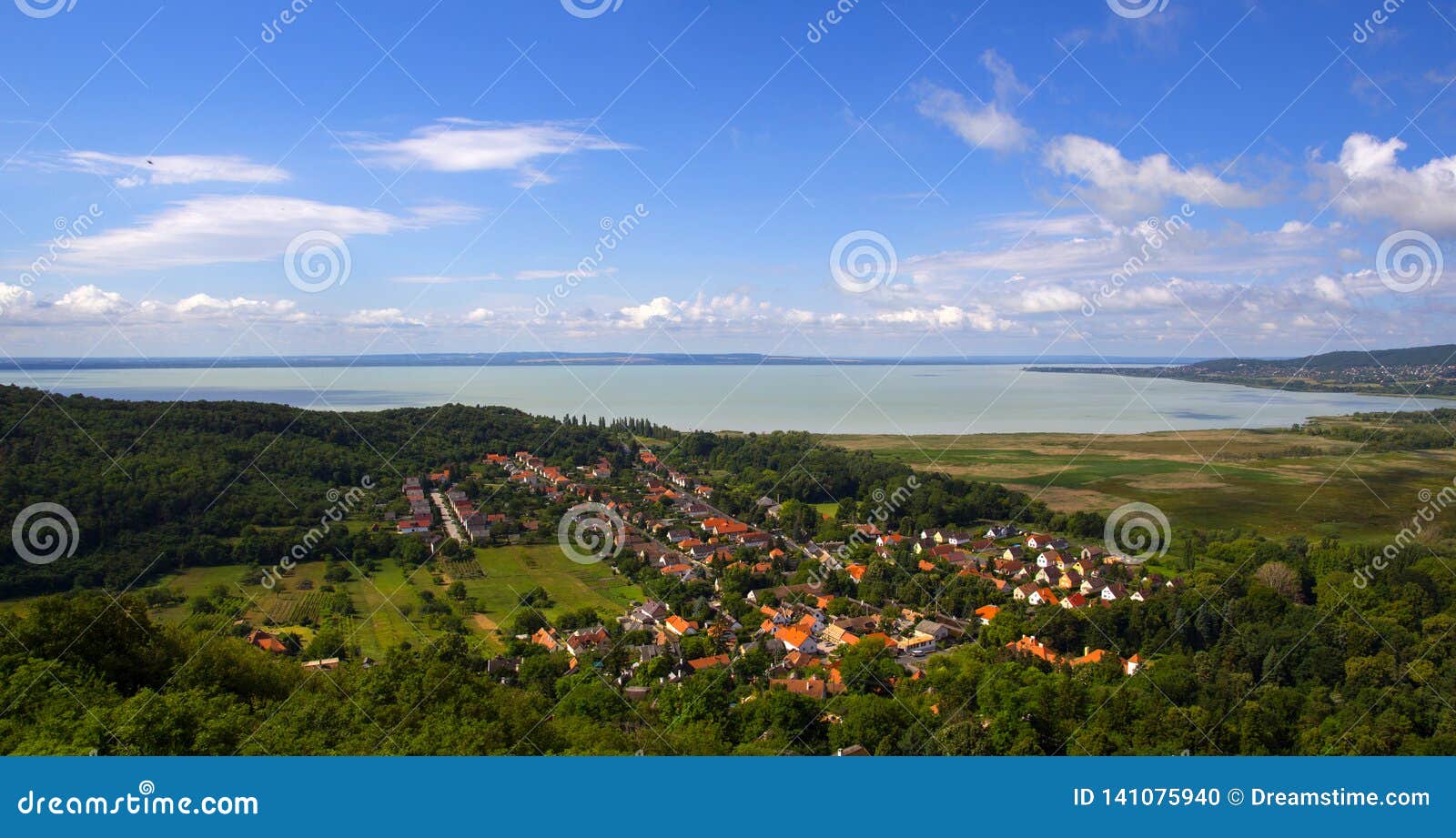 Lake Balaton from Castle of Szigliget Editorial Image - Image of ...