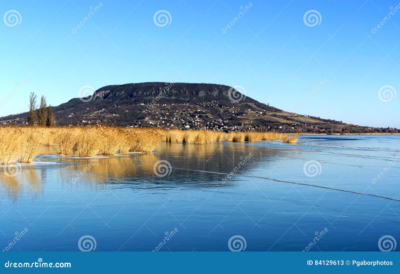 Lake Balaton in Winter Time Stock Image - Image of time, blue: 84129613