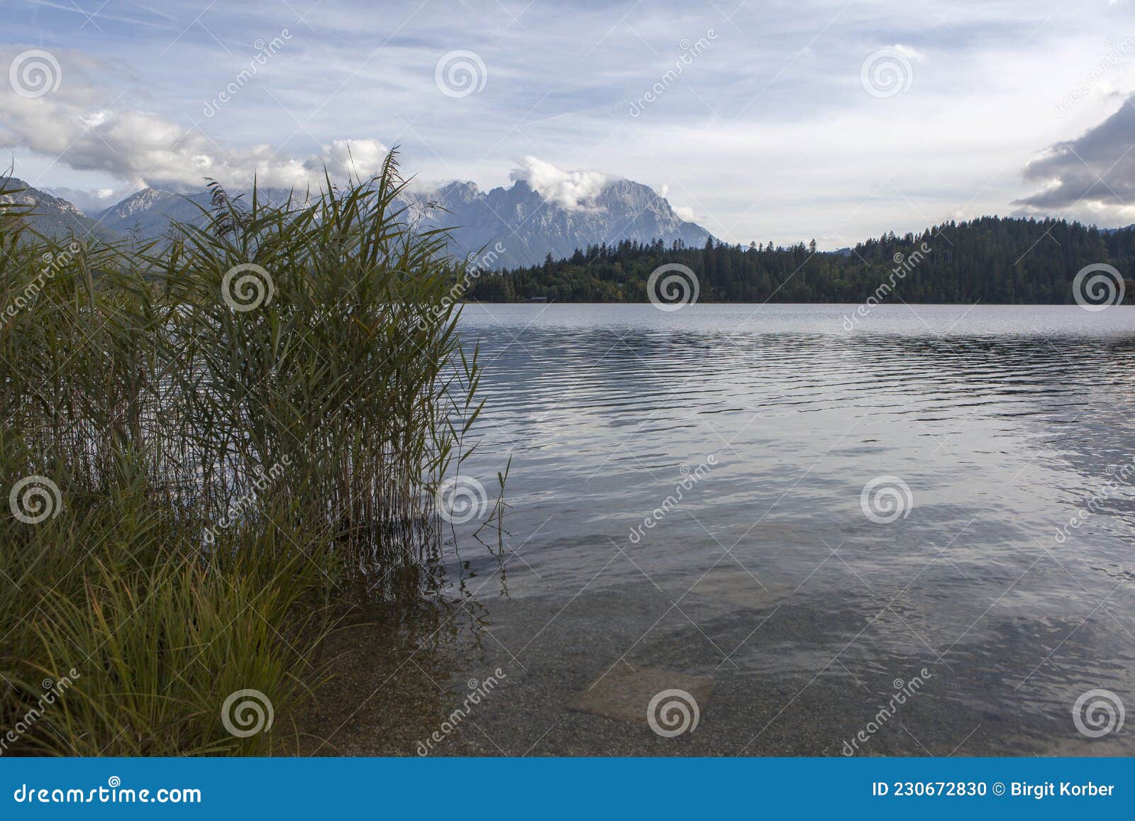 Lake Barmsee in Krun, Bavaria, Germany Stock Photo - Image of barmsee ...