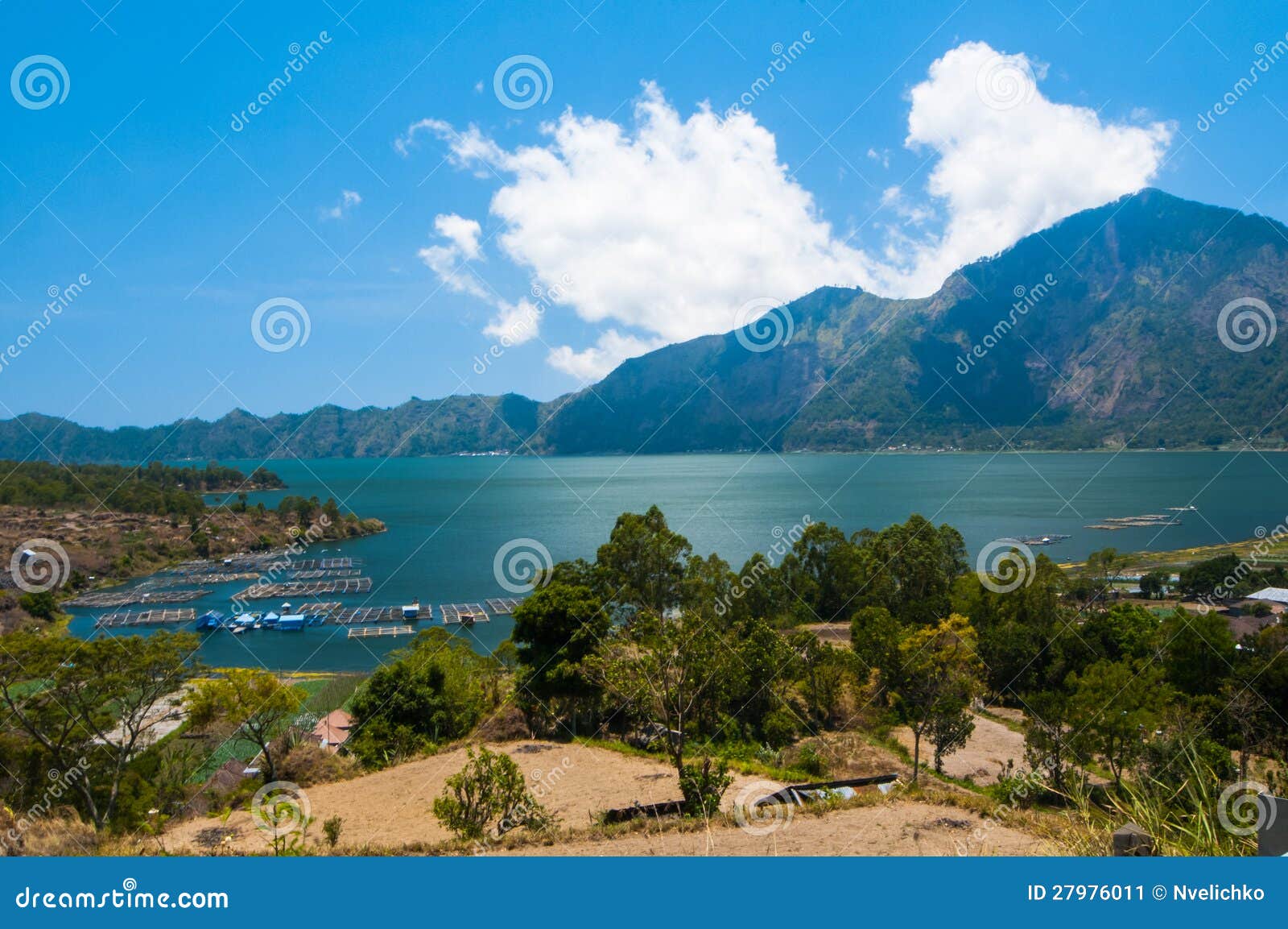 Lake Batur, Bali, Indonesia Stock Image - Image of forest, asian: 27976011