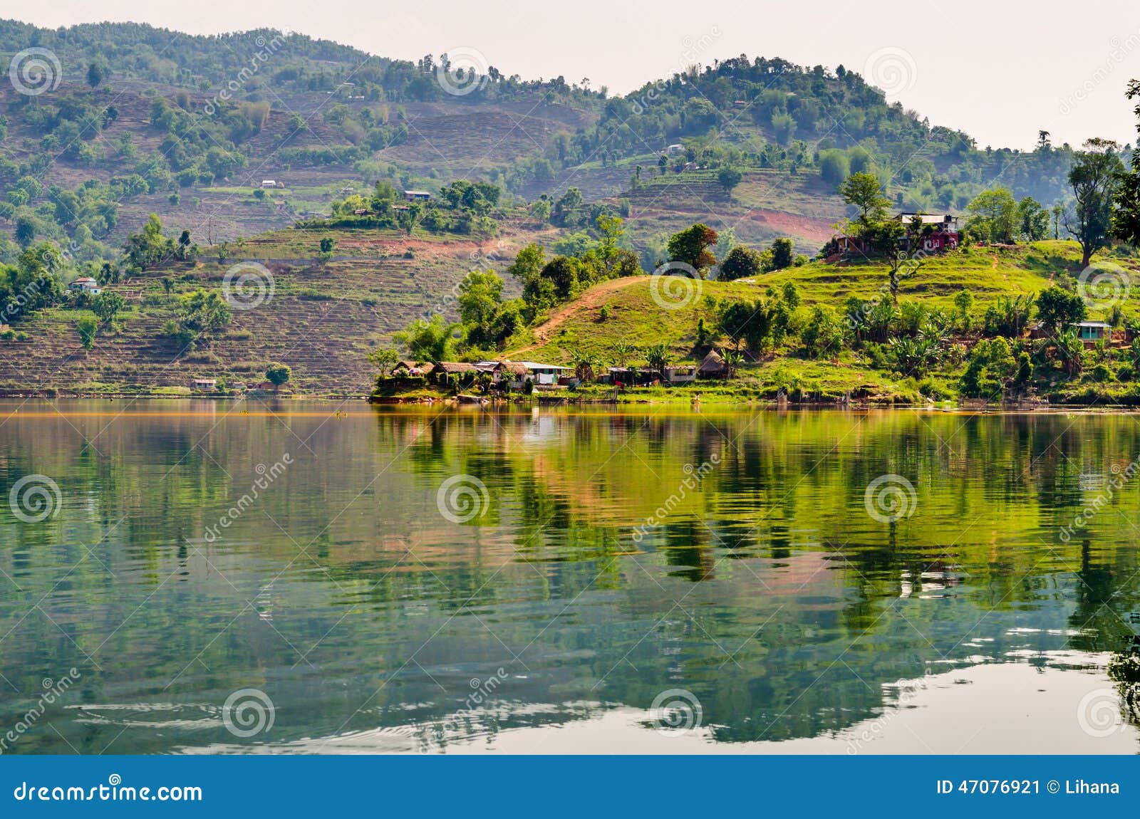 Lake Begnas Nepal stock image. Image of annapurna, mountain - 47076921