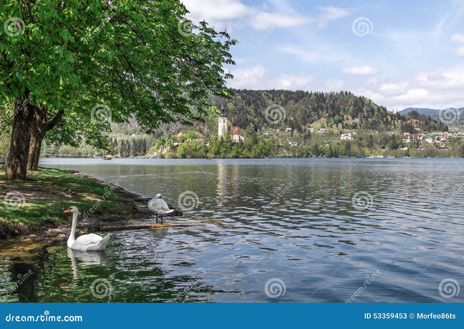 Lake Bled in Slovenia, Spring 2015 Stock Image - Image of mountains ...