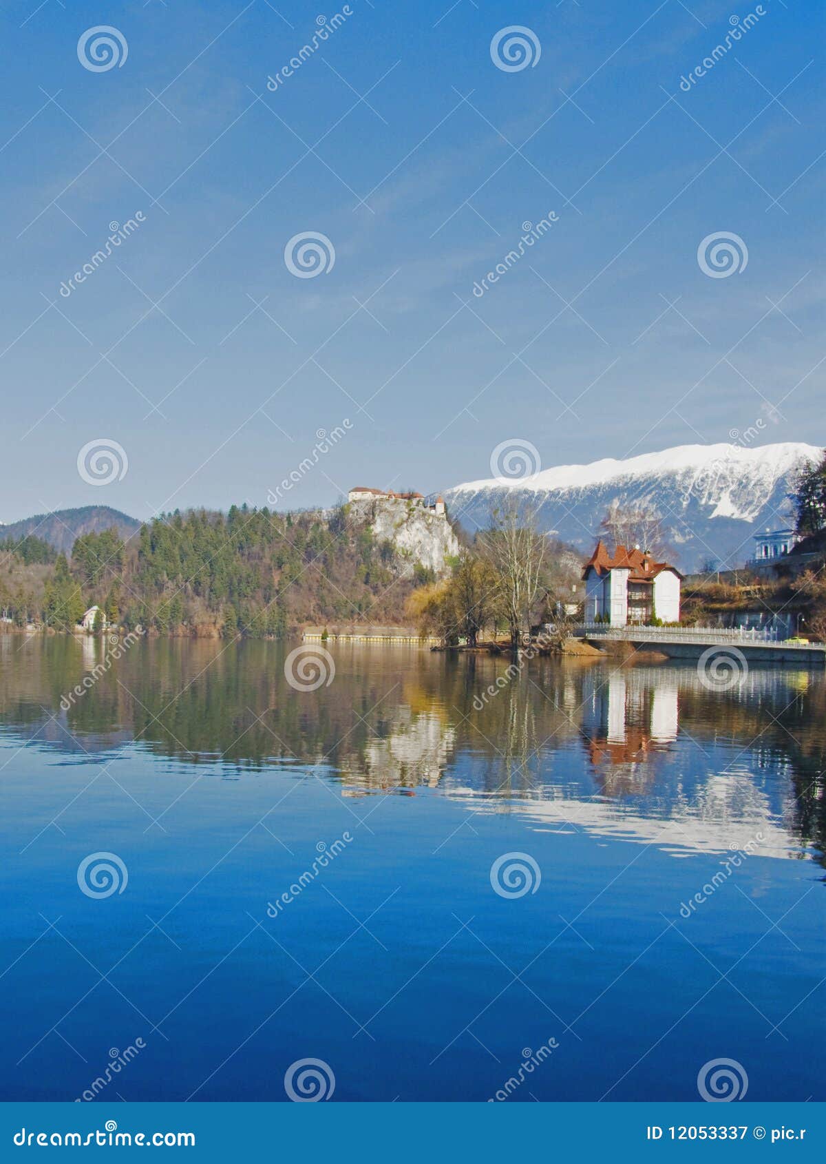 Lake Bled - Slovenia, Winter Stock Image - Image of house, lake: 12053337