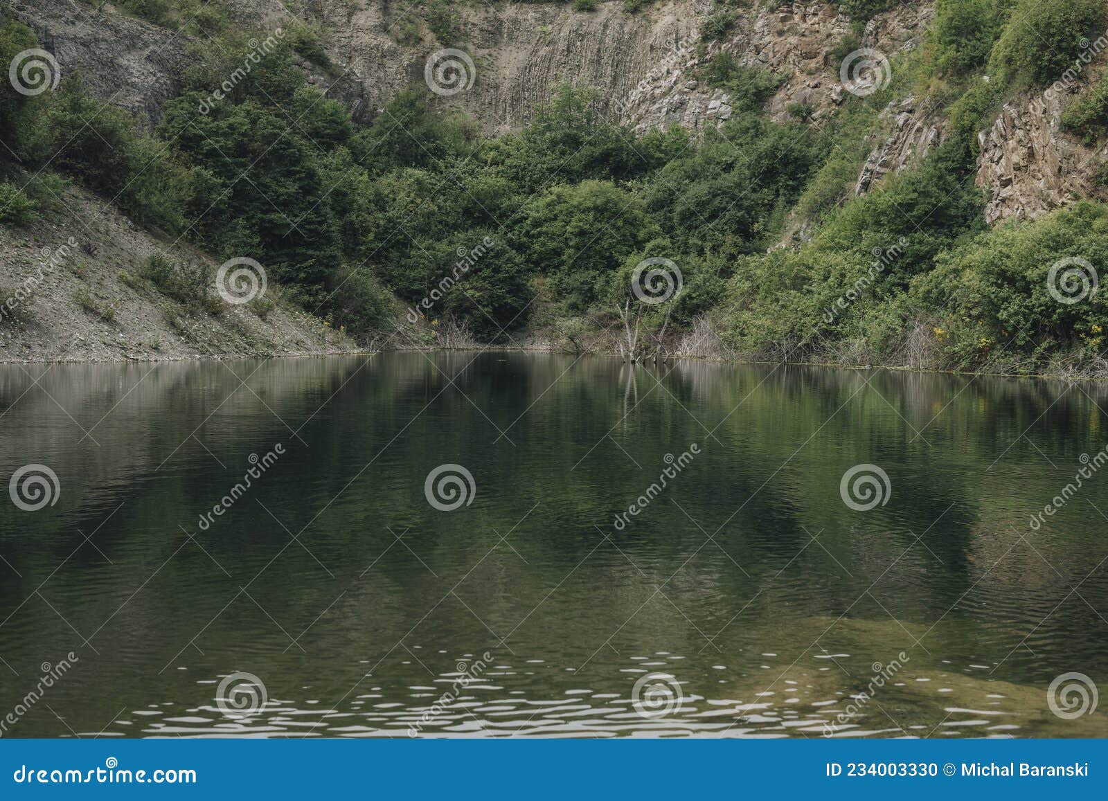 Lake a the Bottom of Quarry Stock Photo - Image of lake, landscape ...