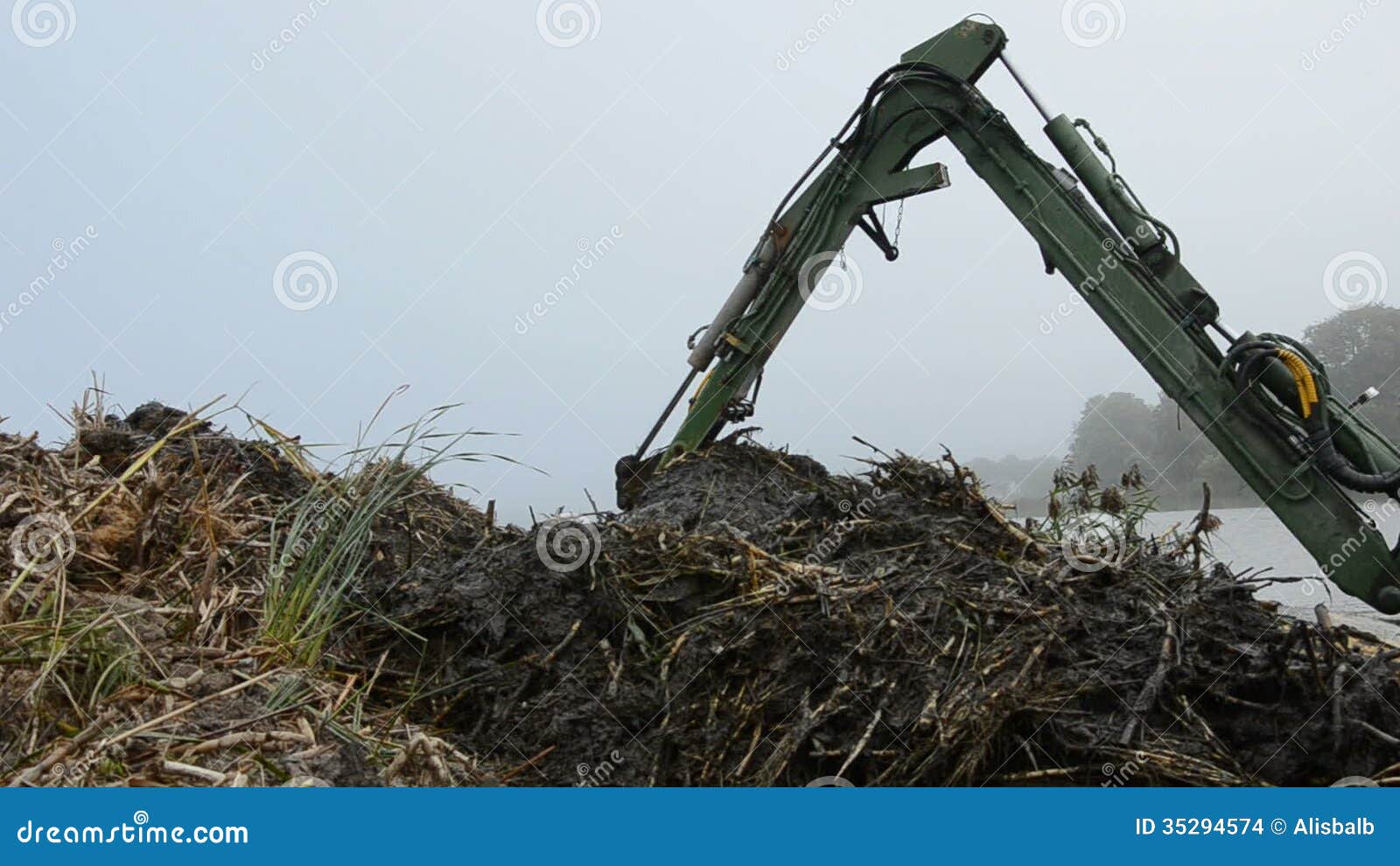 Lake Bottom Silt Cleaning Works Stock Footage - Video of silt, fragment ...