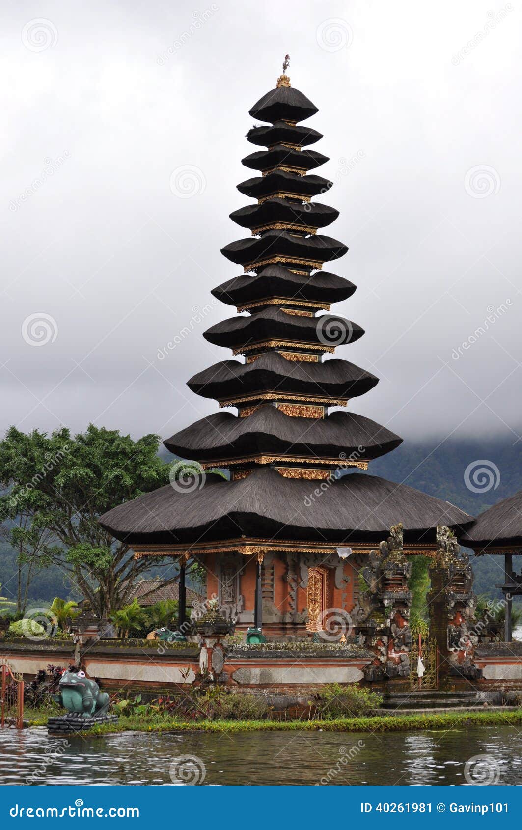 Lake Bratan Temple Bali Indonesia Stock Image - Image of worship ...