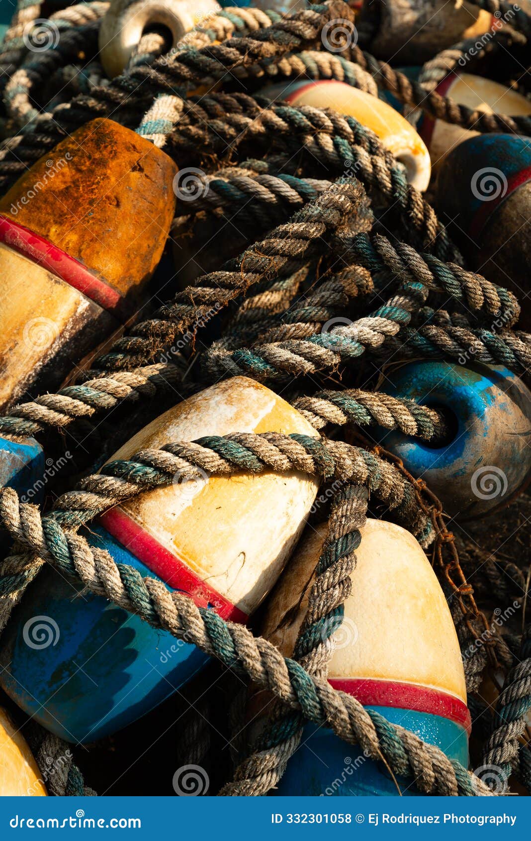 Lake buoys stock photo. Image of yellow, marine, knot - 332301058