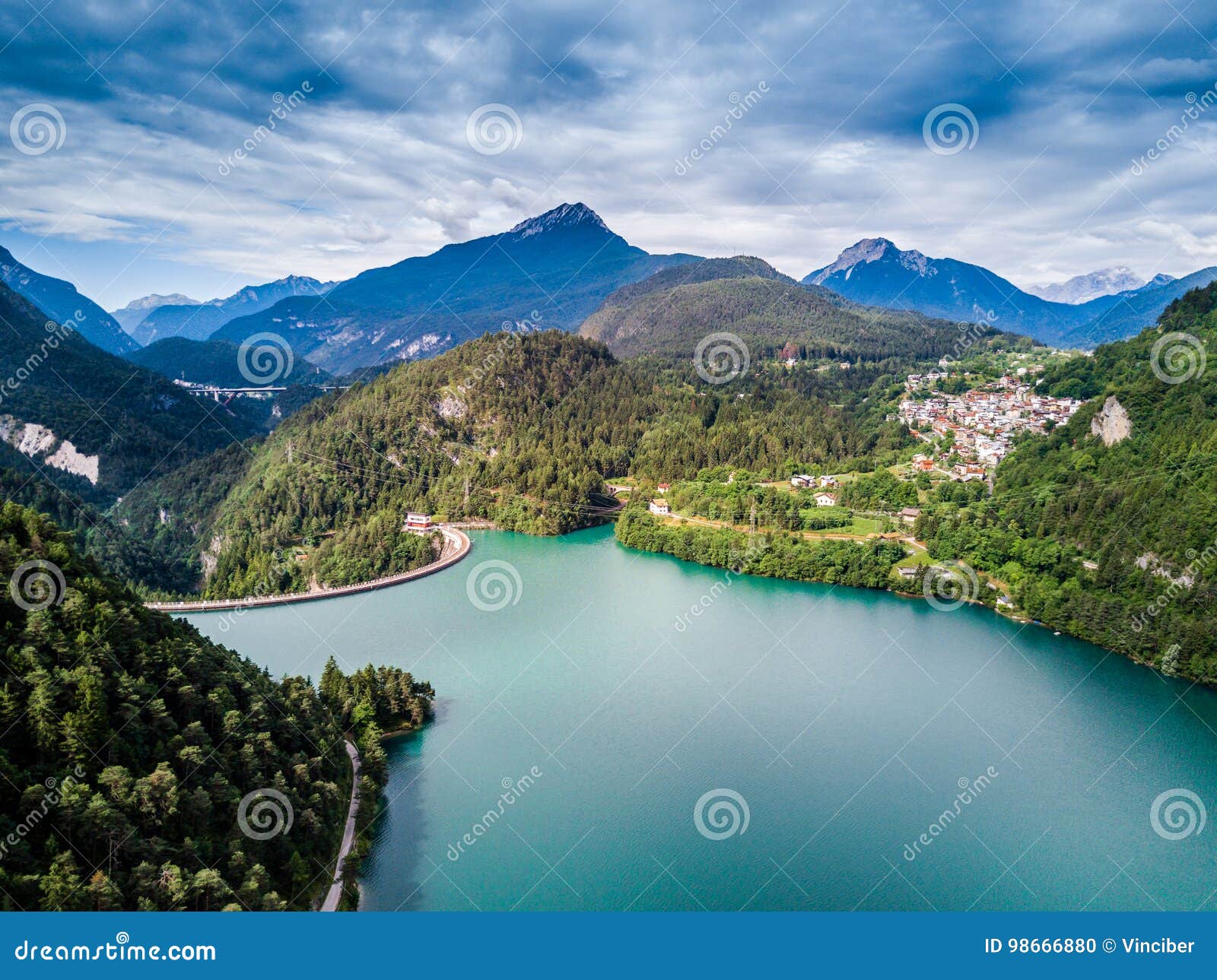 Lake of Cadore stock photo. Image of dolomites, purity - 98666880