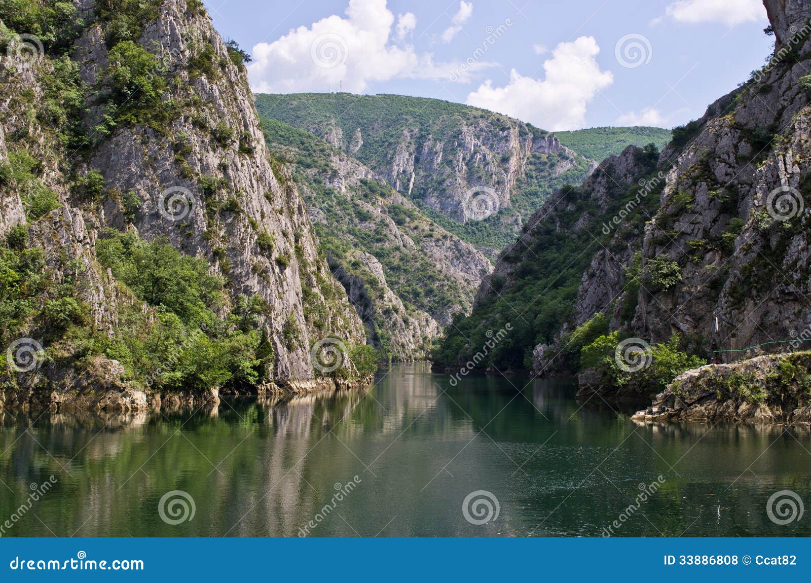 Lake in Canyon Matka, Macedonia Stock Photo - Image of reflect, natural ...