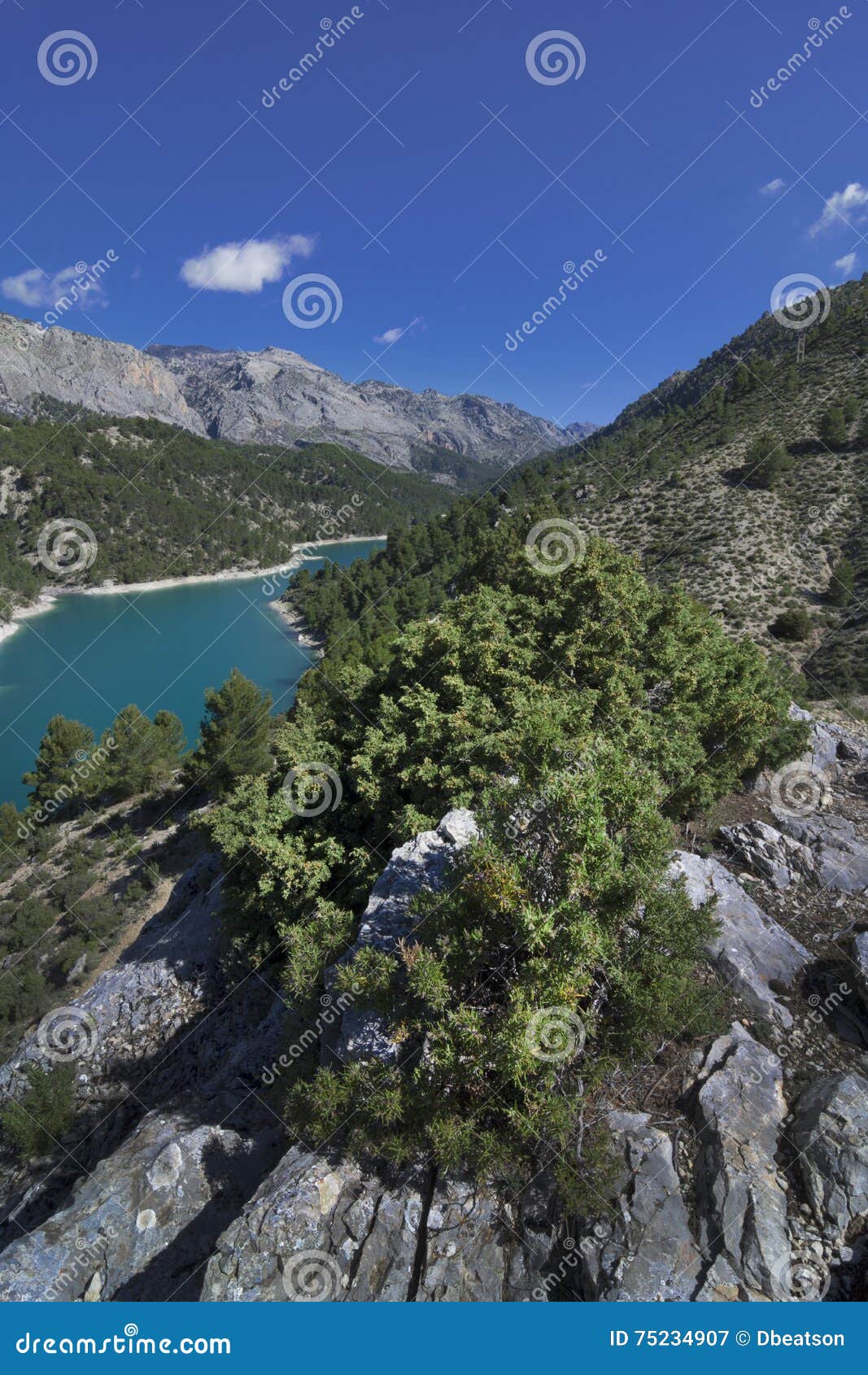 Lake at Castril Spain stock image. Image of white, blue - 75234907