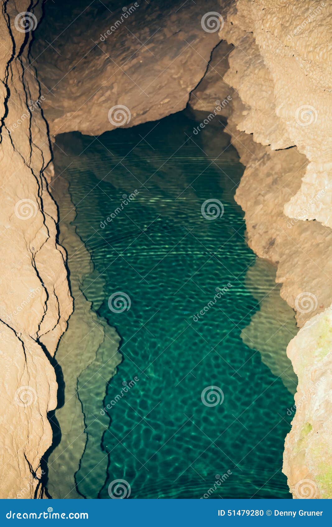 Lake in a cave stock photo. Image of geology, mineral - 51479280