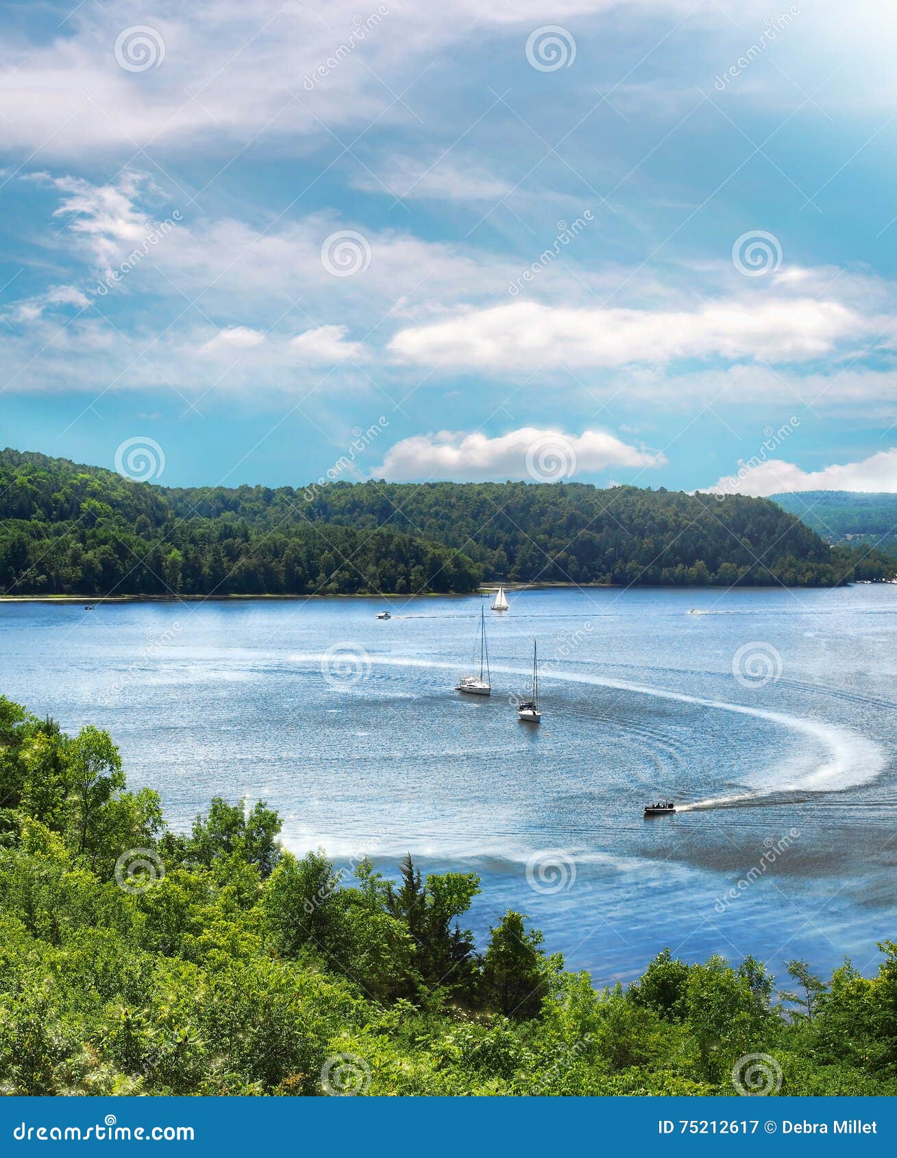 Lake Champlain stock image. Image of summertime, waterways - 75212617