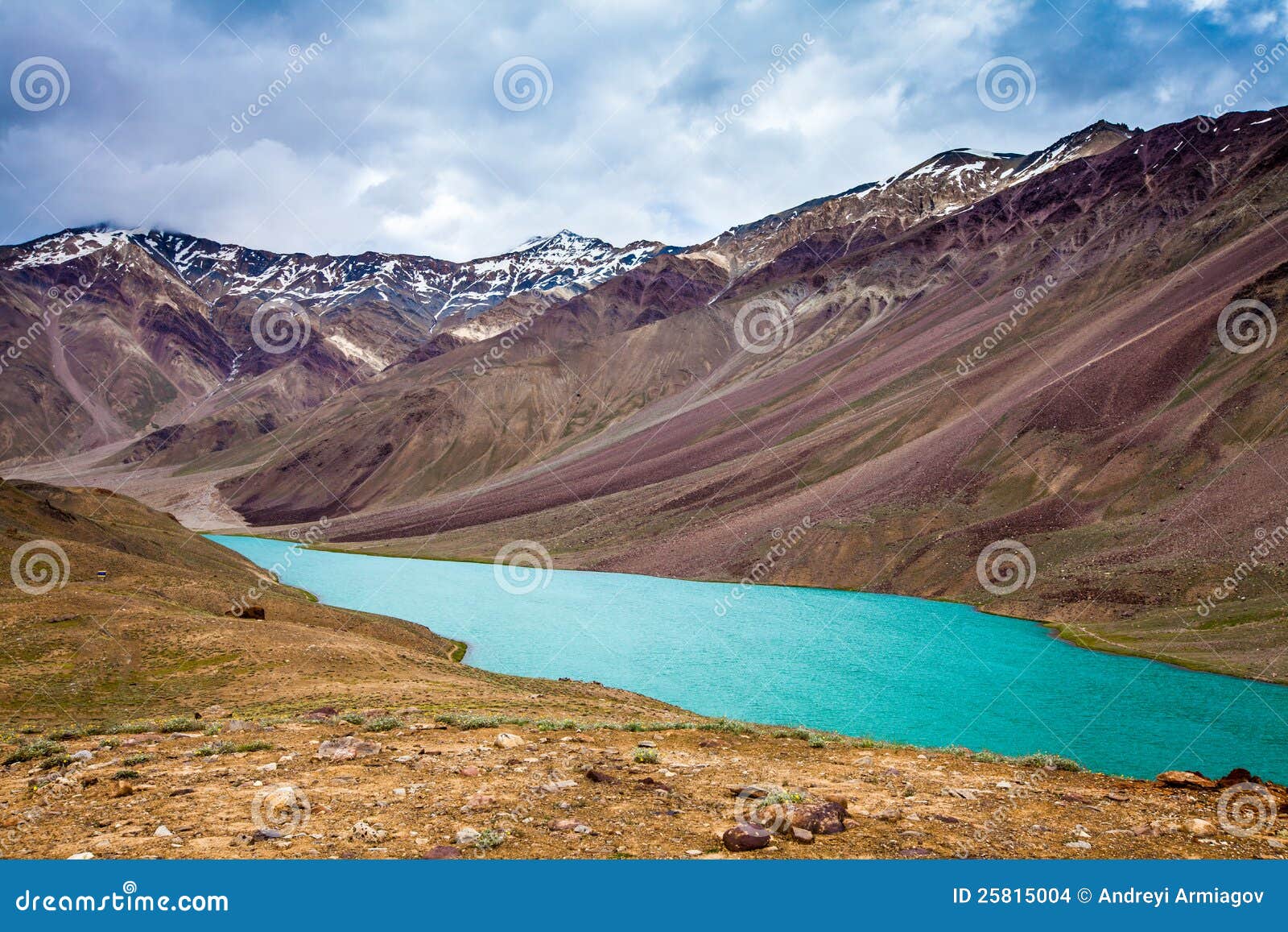 Lake Chandra Taal, Spiti Valley Stock Photo - Image of natural ...