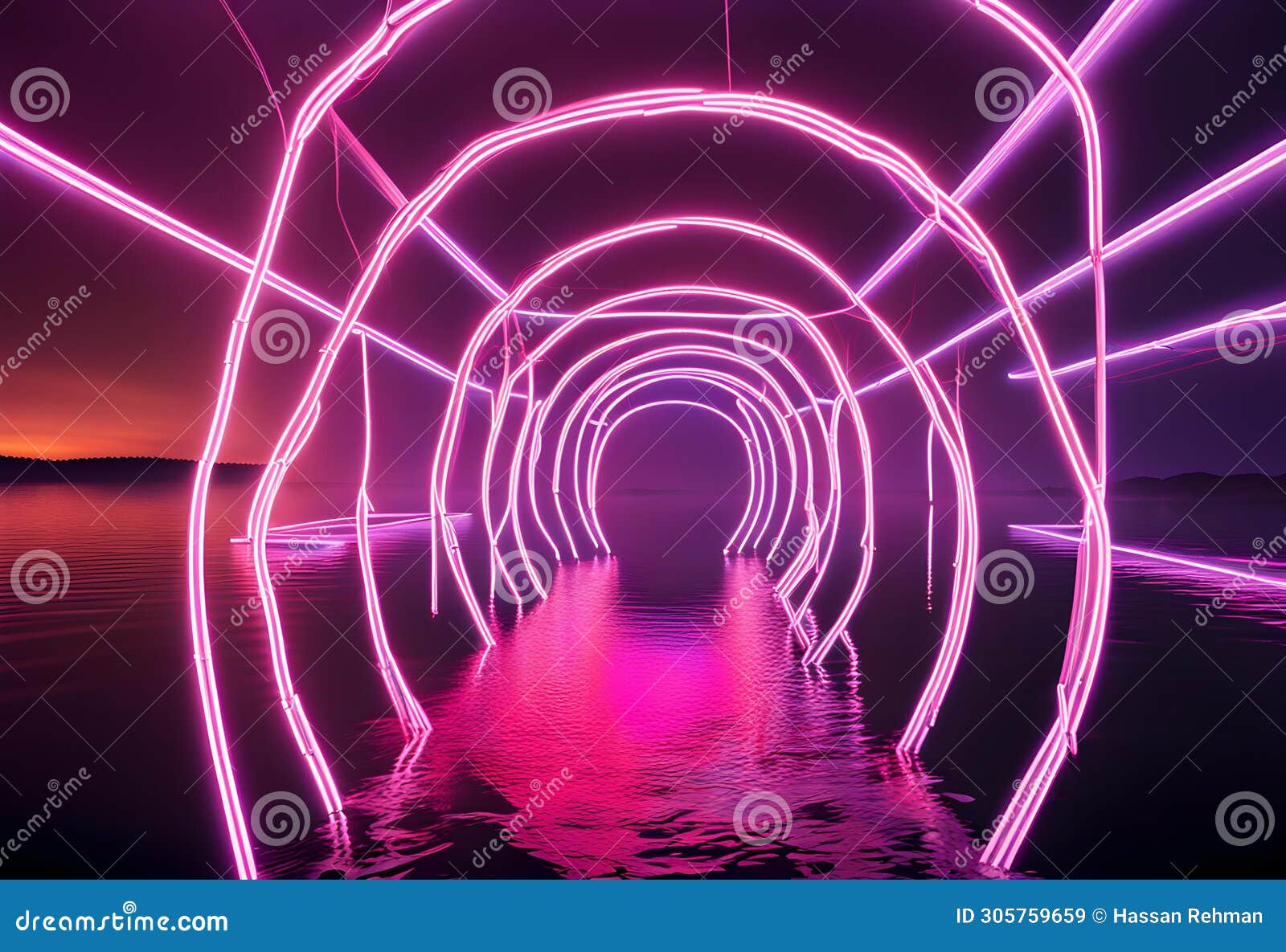 On the Lake, a Channel Space Constructed Stock Image - Image of travel ...