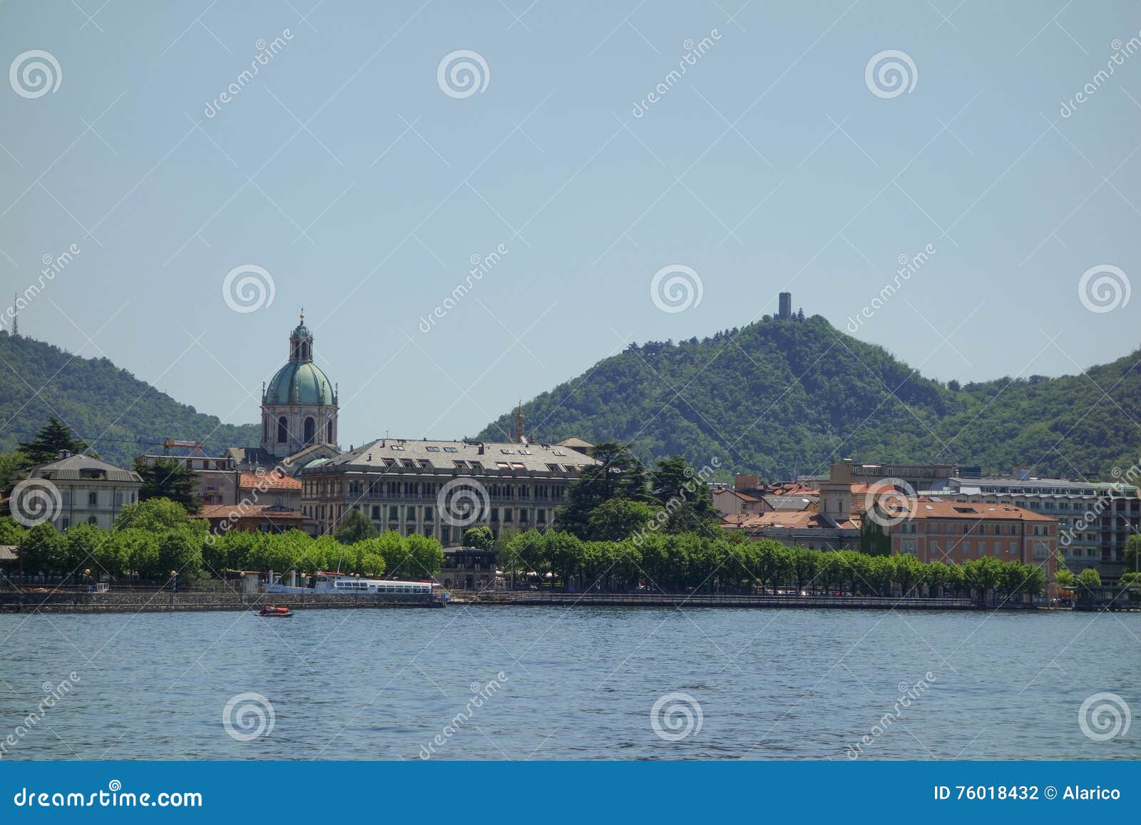 Lake Como in Brunate stock photo. Image of italy, park - 76018432