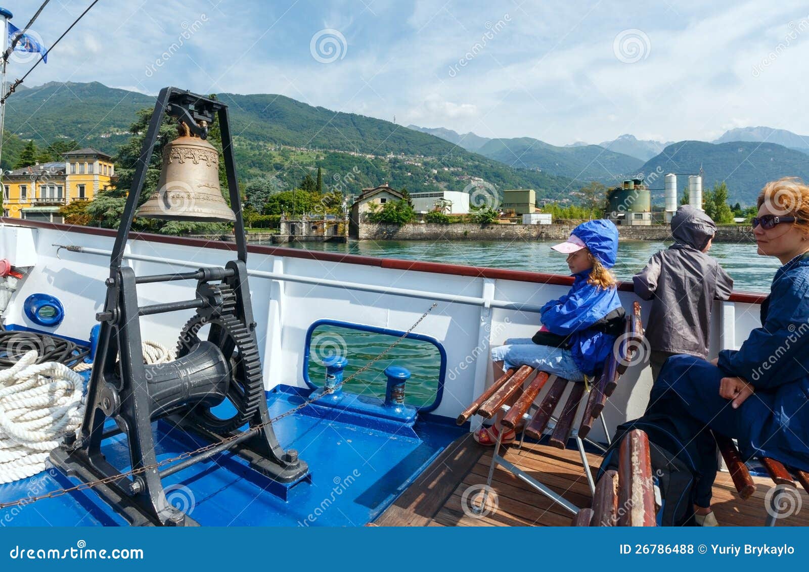 Lake Como (Italy) and Family on Ship Stock Photo - Image of tour ...