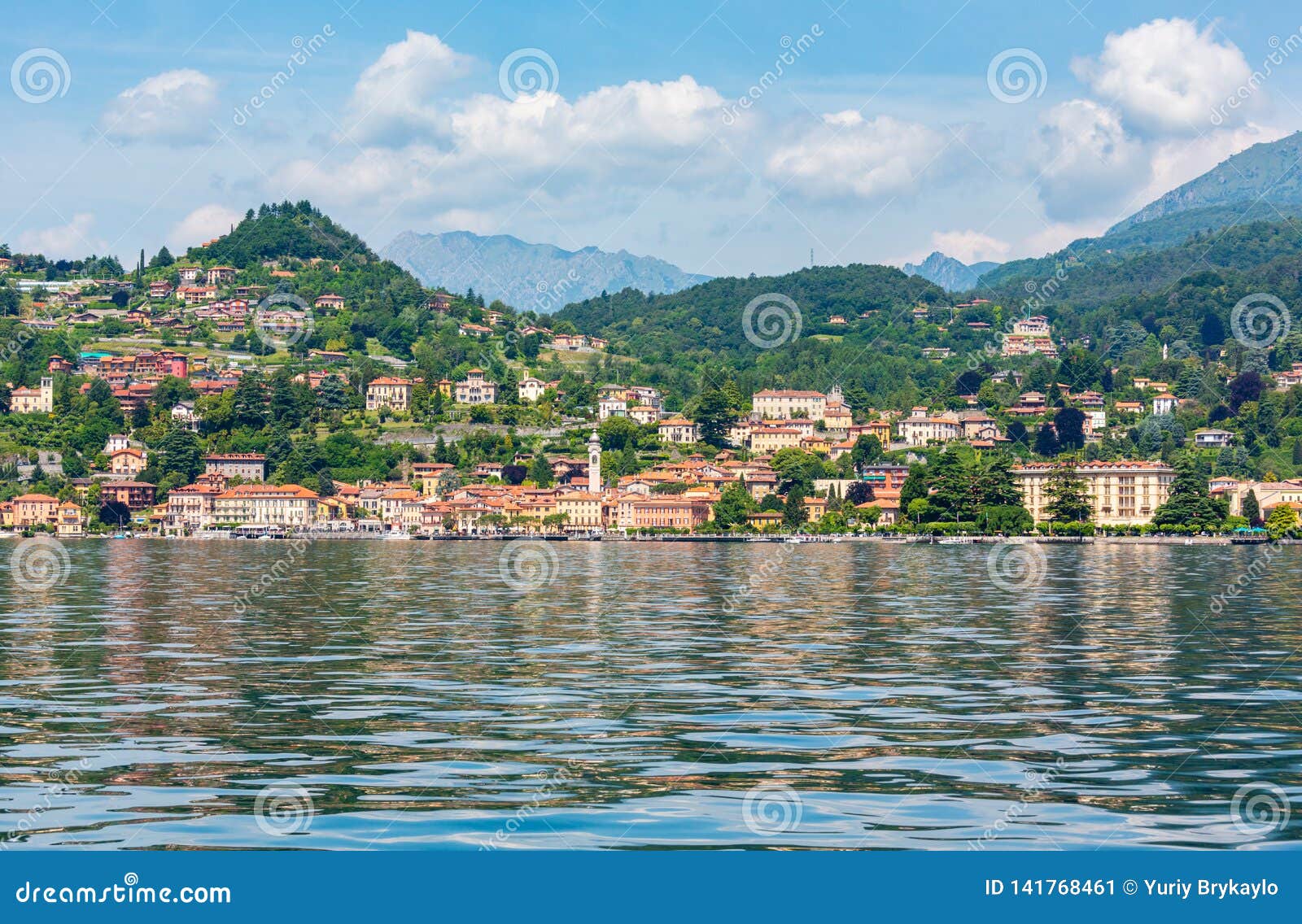 Lake Como Summer View, Italy Editorial Photo - Image of haze, gardens ...