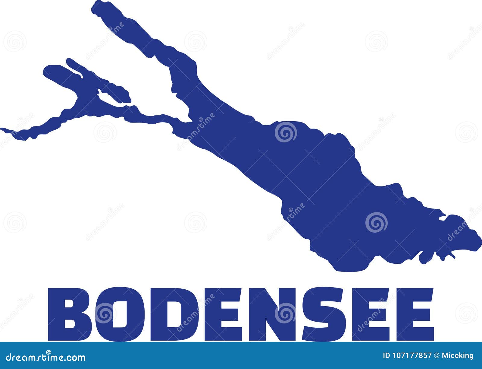 Lake Constance silhouette stock vector. Illustration of bodensee ...