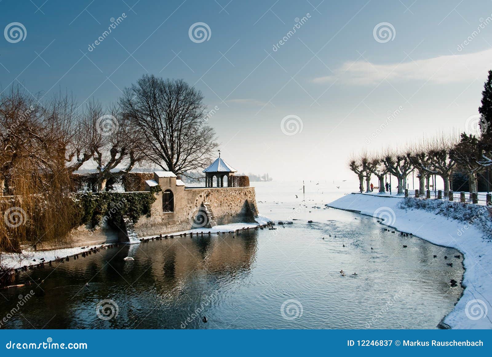 Lake Constance in winter stock image. Image of river - 12246837